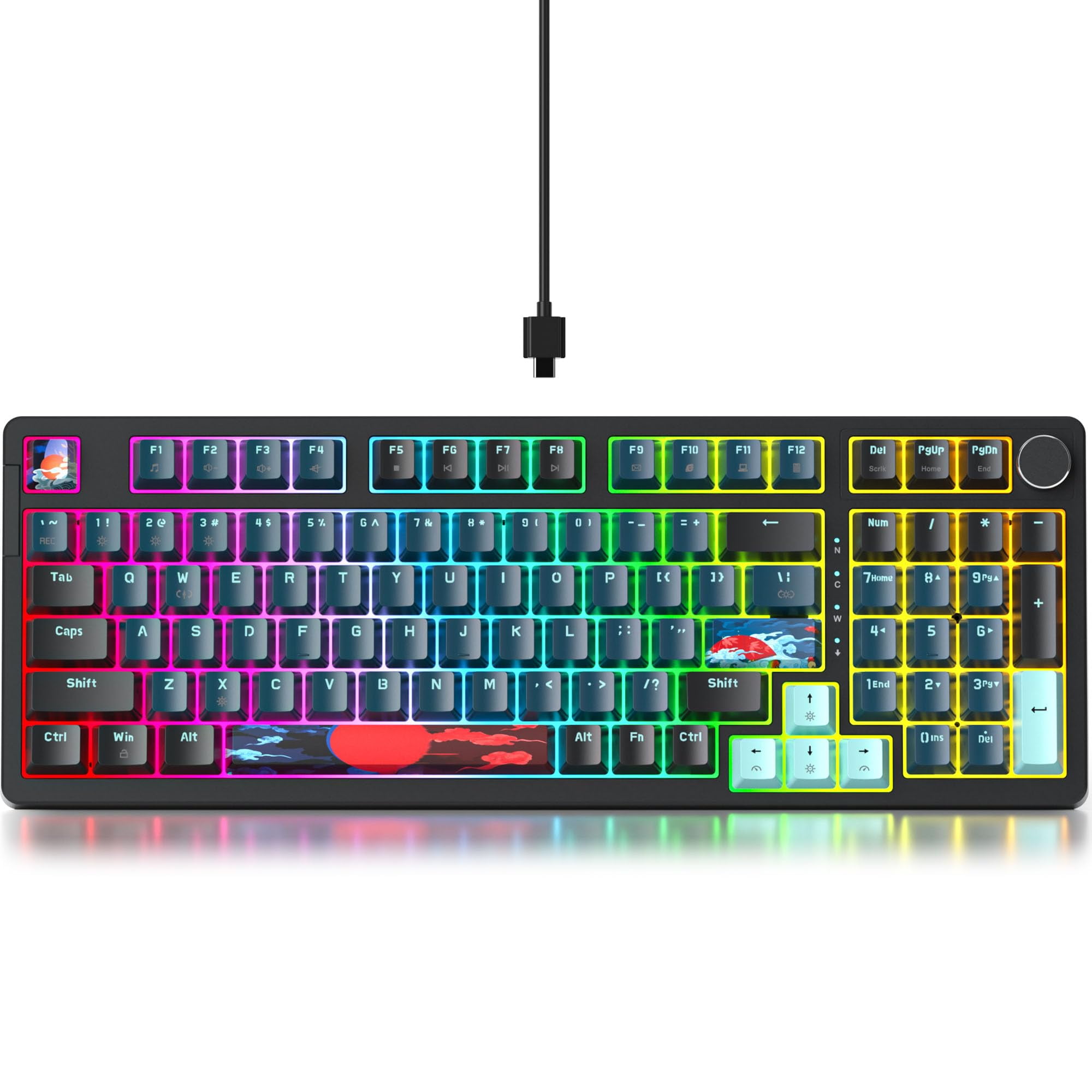 Guffercty kred 96% Wired Gaming Keyboard Gasket Mount, Hot-swappable ...