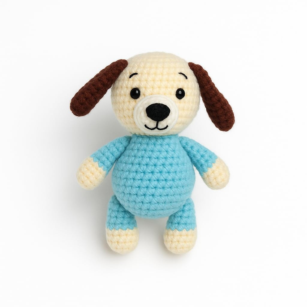 Guffy Amigurumi stuffed dog, Unique Colorful Handmade Stuffed Dog Toy ...