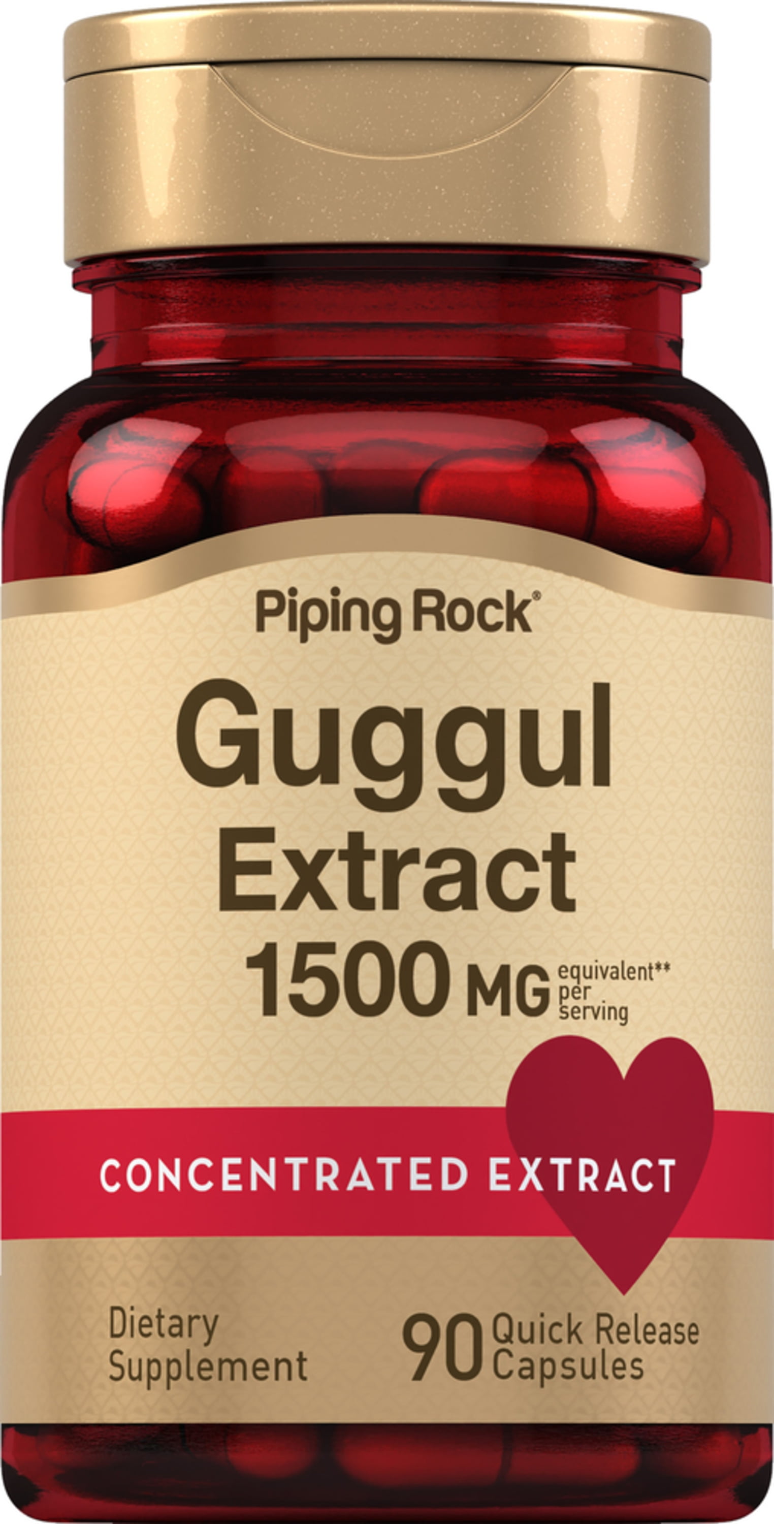 Guggul Extract Capsules | 1500 mg | 90 Count | Non-GMO, Gluten Free ...