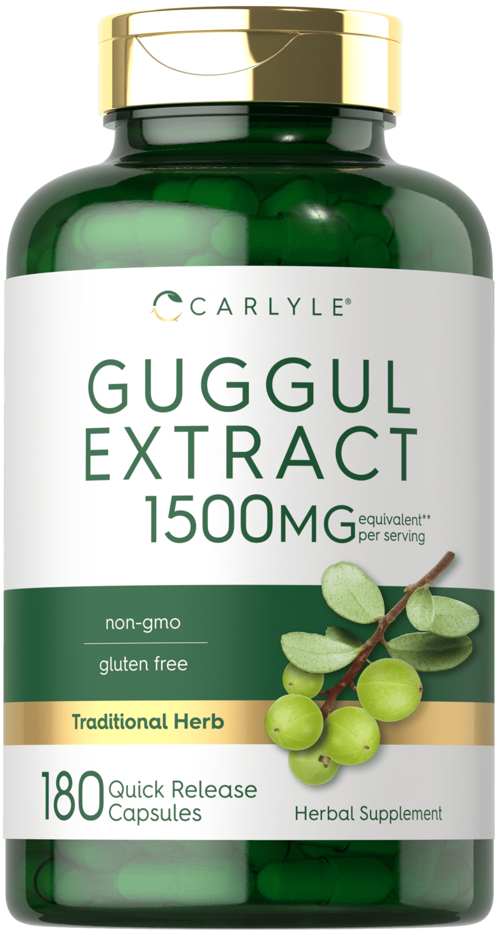 Carlyle Guggul Extract Capsules, 1500mg Guggulsterone, Ayurvedic Resin ...