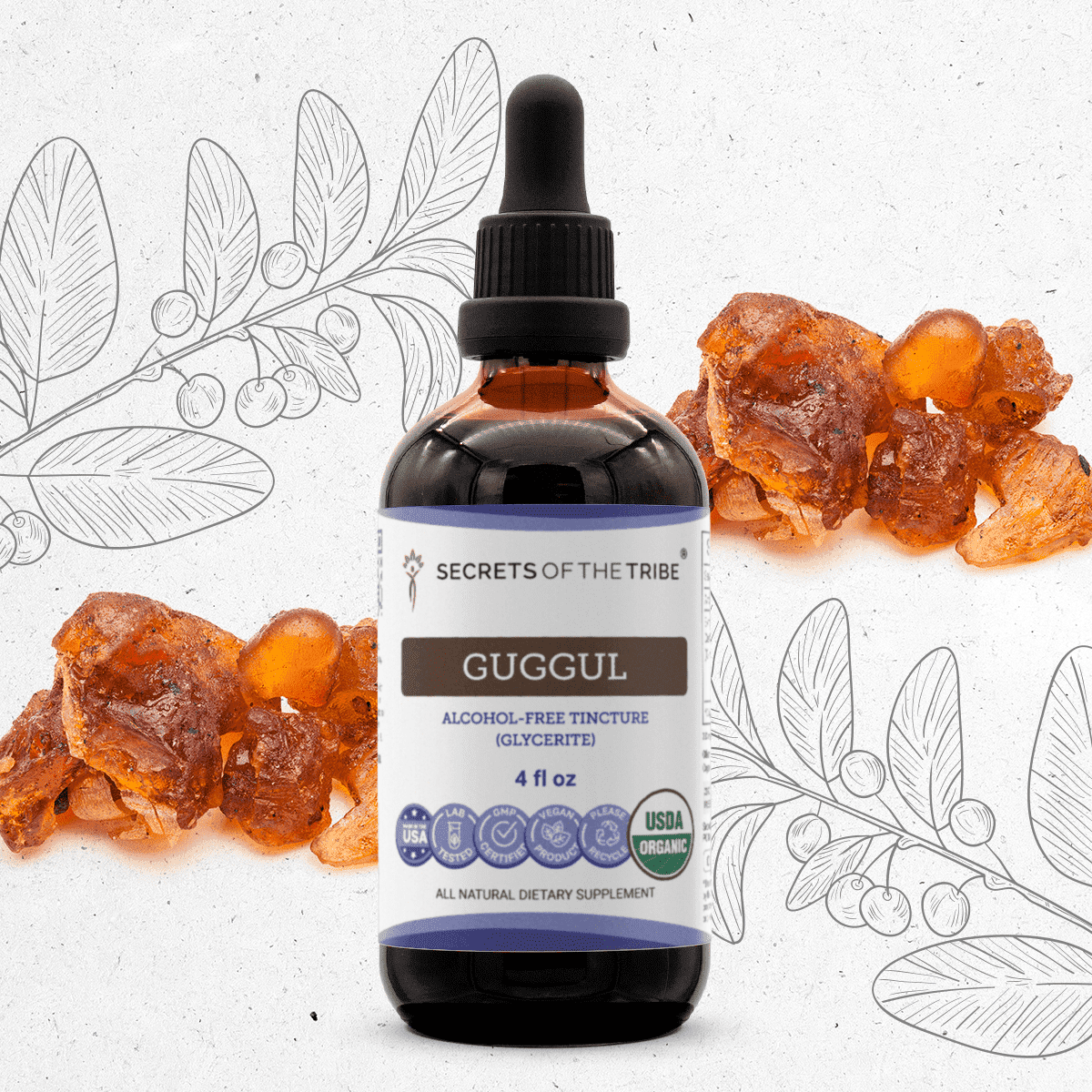 Secrets Of The Tribe Guggul Organic Tincture Dietary Supplement ...