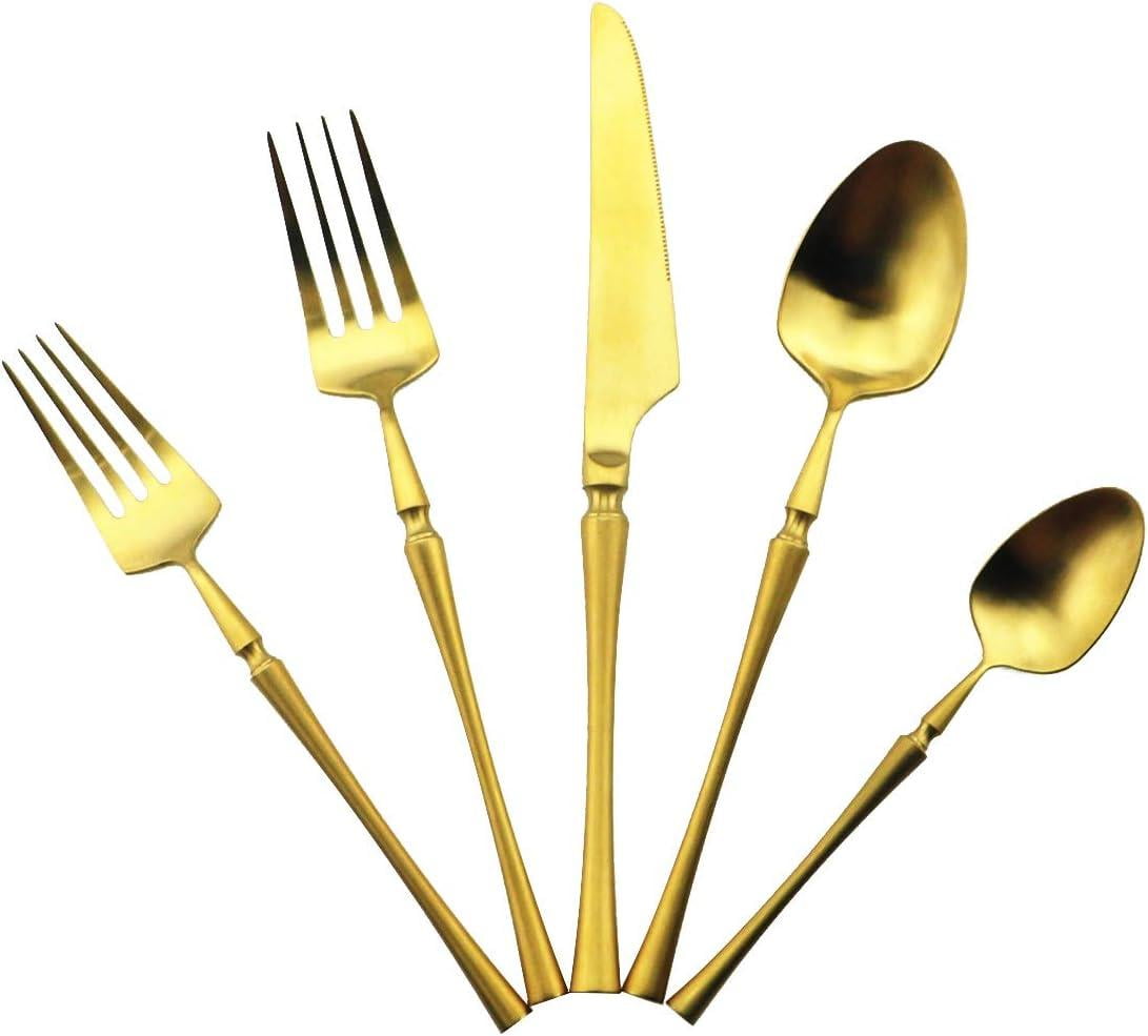 Gugrida Unique & Beautiful Flatware Set - 20 Piece Iridescent ...