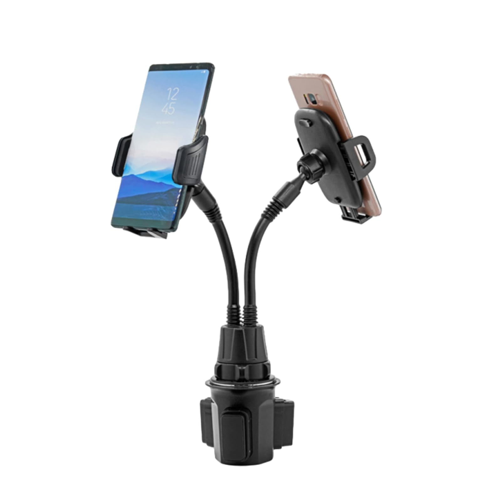 Gugxiom Dual Phone Holder for Car Cup Holder, 360° Rotatable Car Phone ...