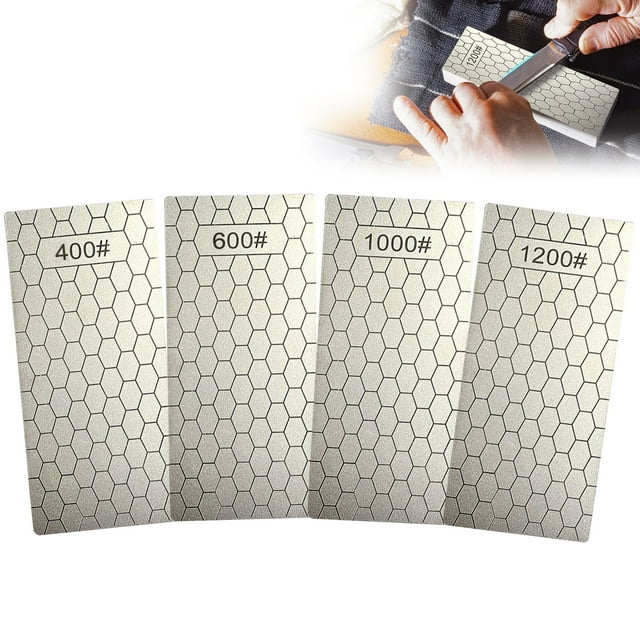 Guhuijie 4 Pcs Diamond Sharpening Plate Set, Diamond Sharpening Stone ...