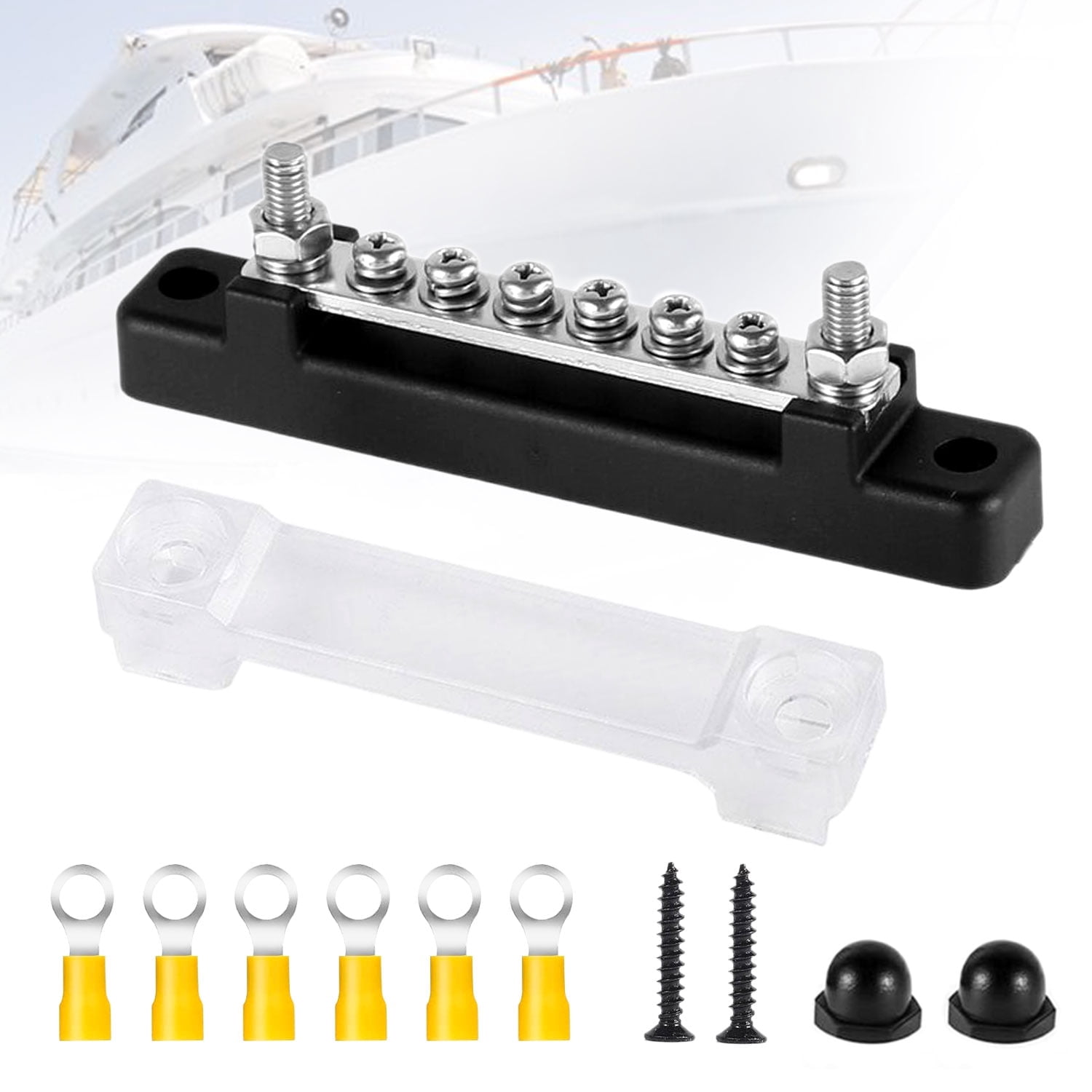 Guhuijie 6-Pin Power Distribution Block Bus Bar - Walmart.com