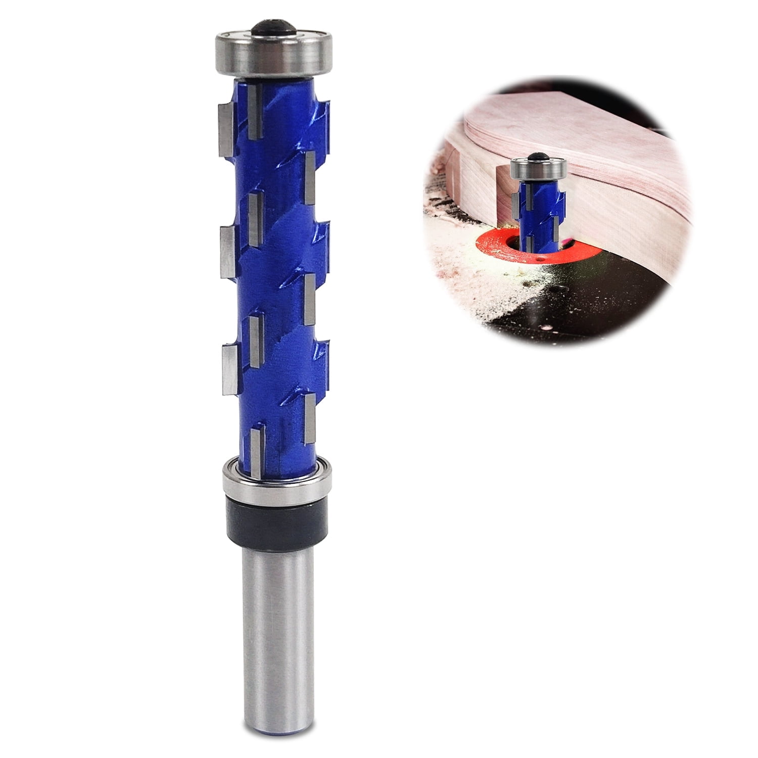 Guhuijie Flush Trimming Bit, 1/2 inch Shank Flush Router Bit for ...