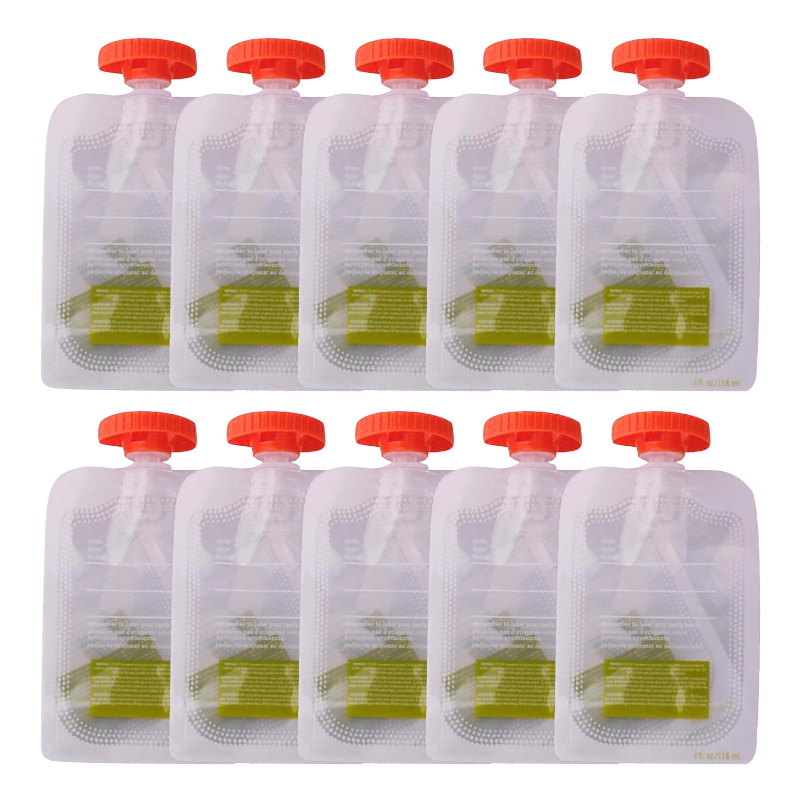 Guibest 10pcs Reusable Baby Food Pouches Stage 2 Baby Food Storage ...