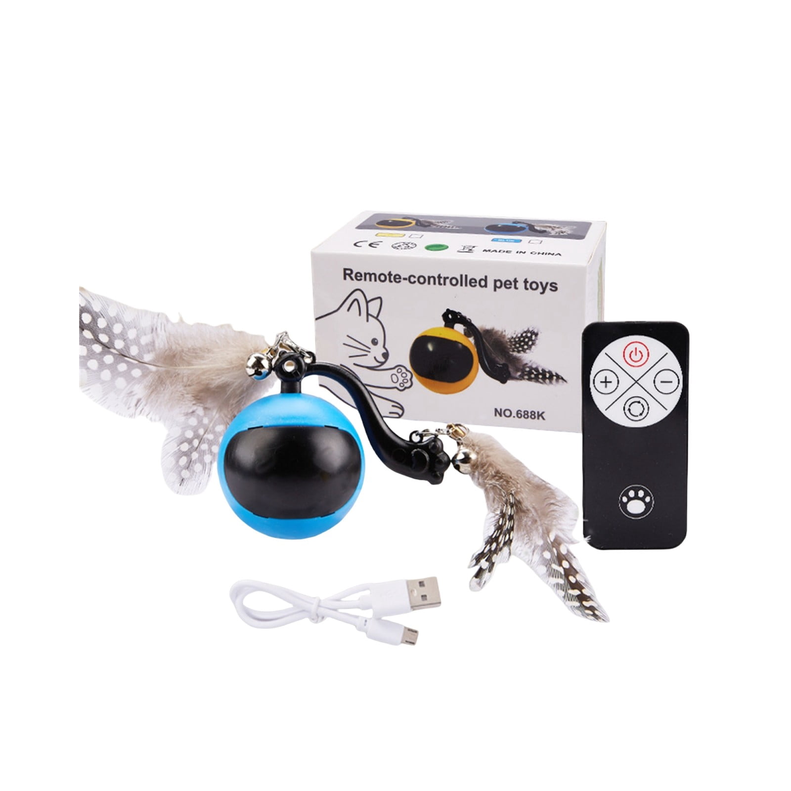 Guibest Interactive Cat Toy Set Automatic Rolling With Tail A Small ...