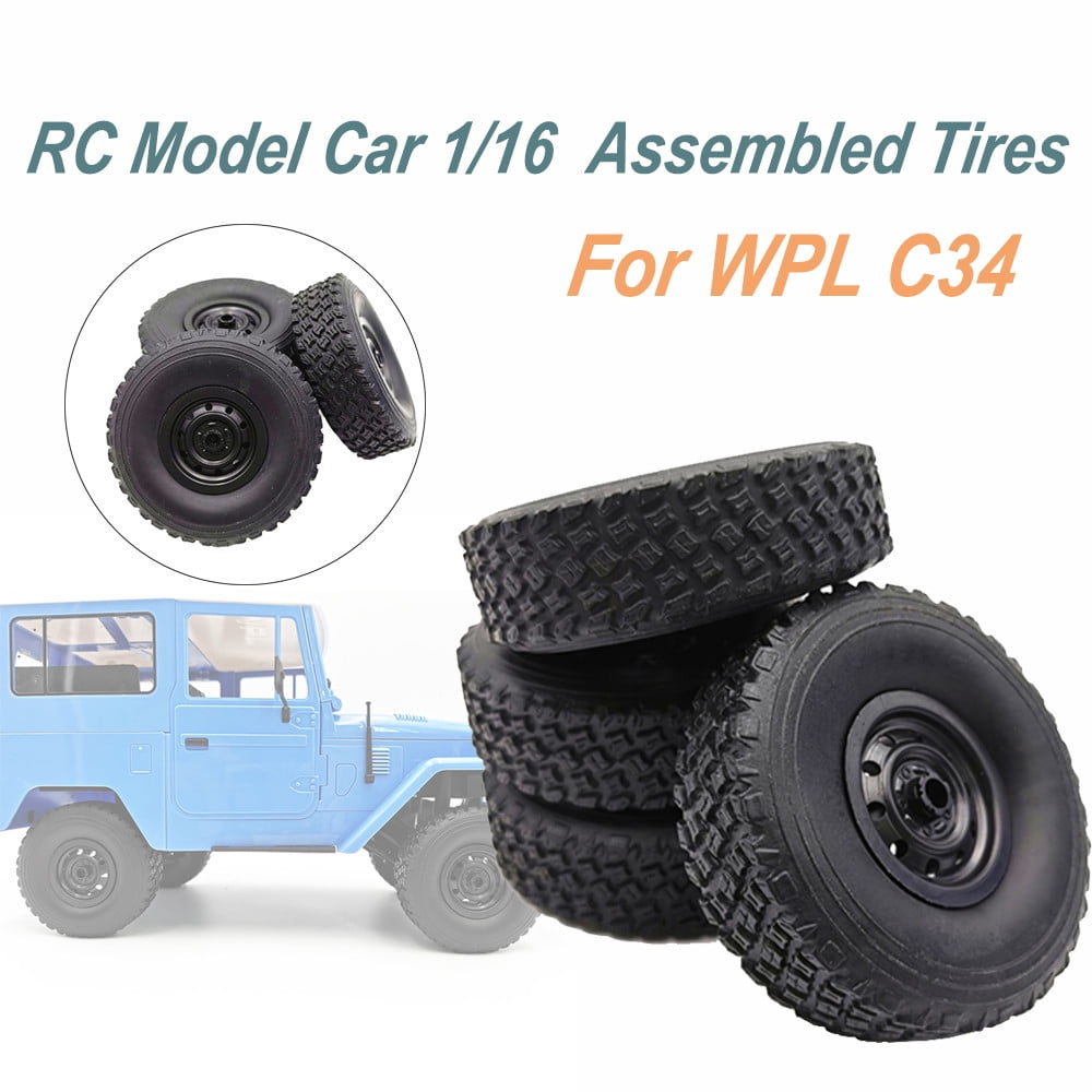 Guibest WPL RC Model Car 1/16 WPL C34 Assembled Tires For Truck Parts ...