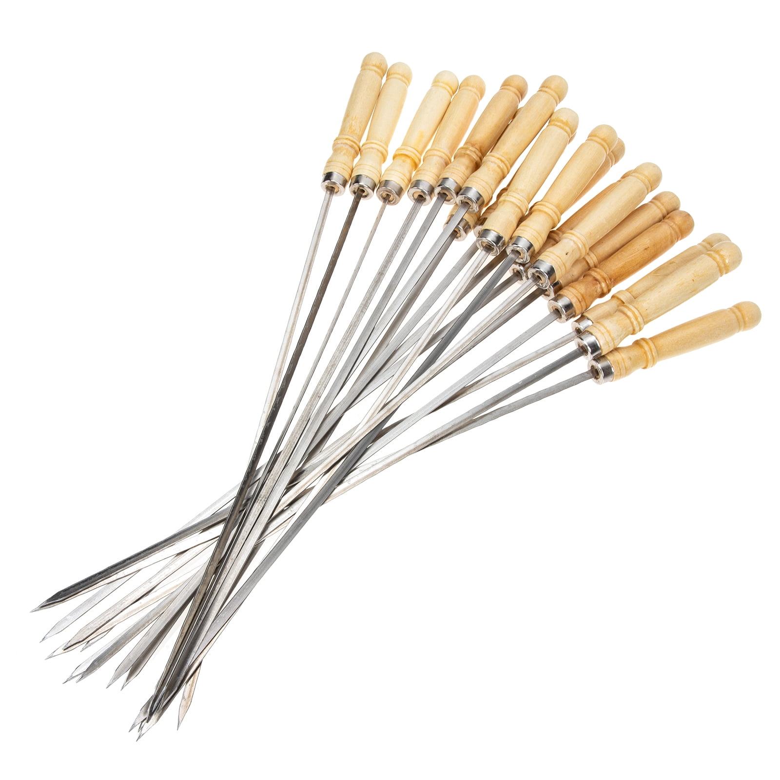 Guichaokj 18 Pcs Skewers for Kabobs Grill Accessories Camping Barbecue ...