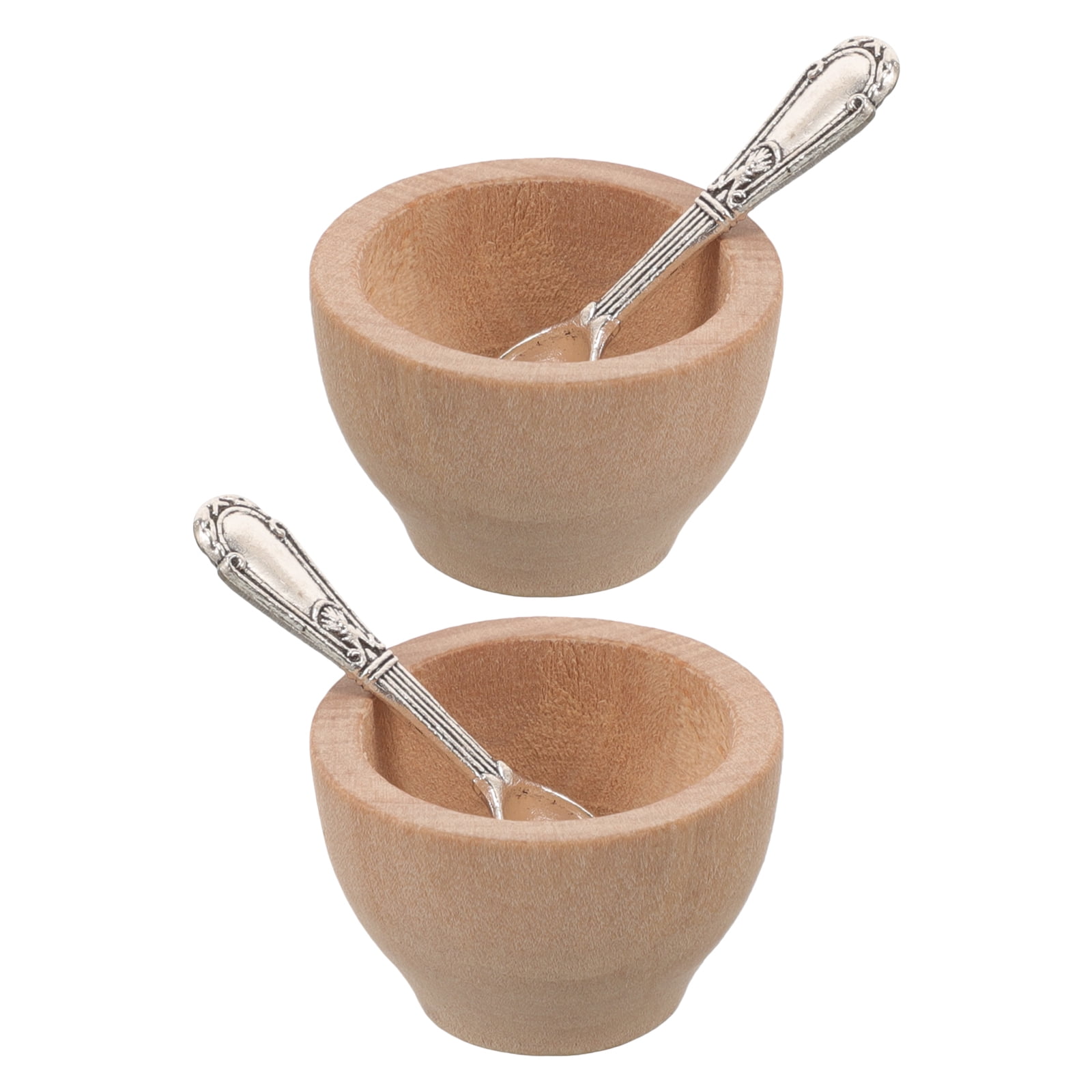 WRITWAA Play Kitchen Dishes Miniature Spoon And Bowls Metal 2 Sets ...