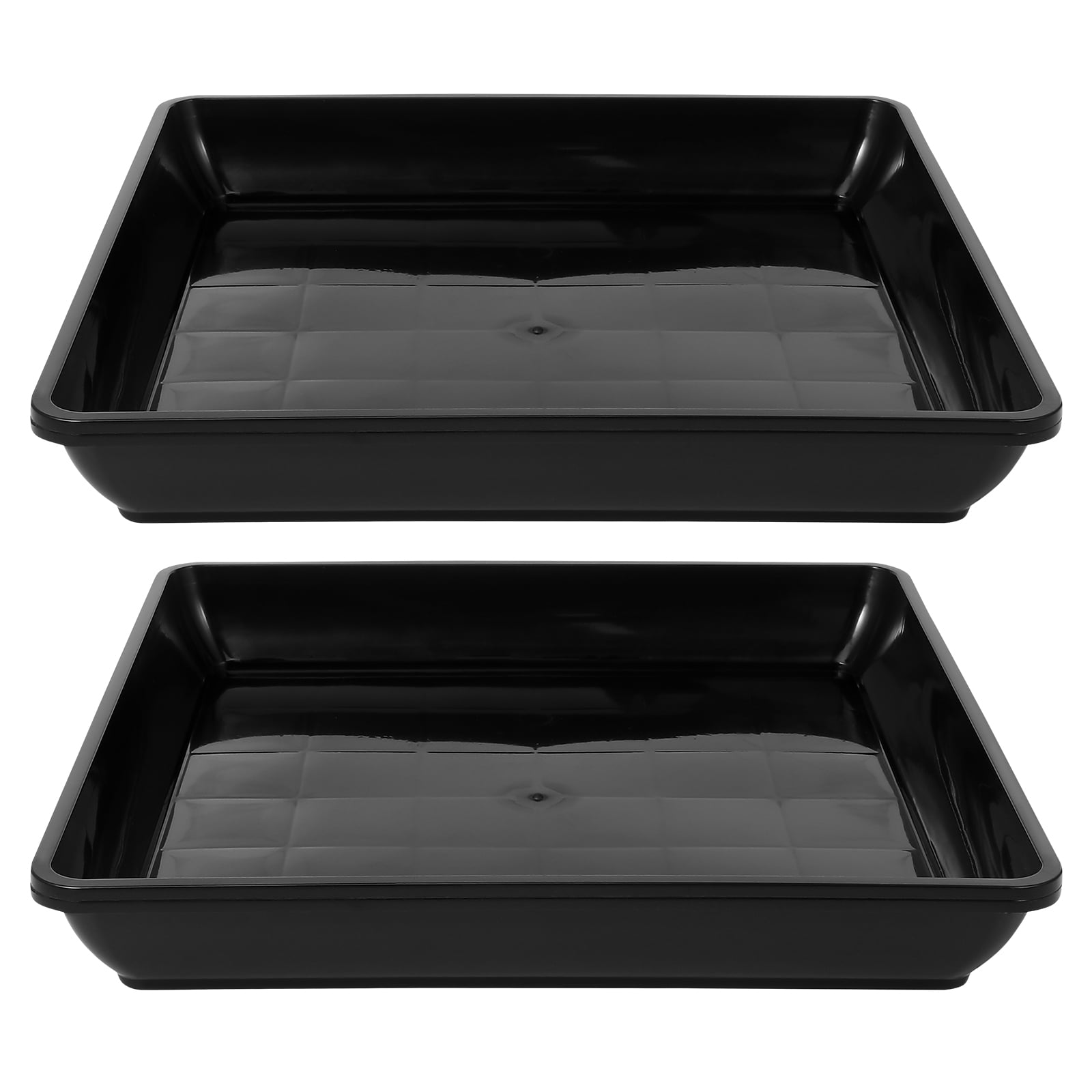 Guichaokj 2-Pack Plastic Square Plant Saucers Drip Trays for Indoor and ...