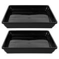 Guichaokj 2-Pack Plastic Square Plant Saucers Drip Trays for Indoor and ...
