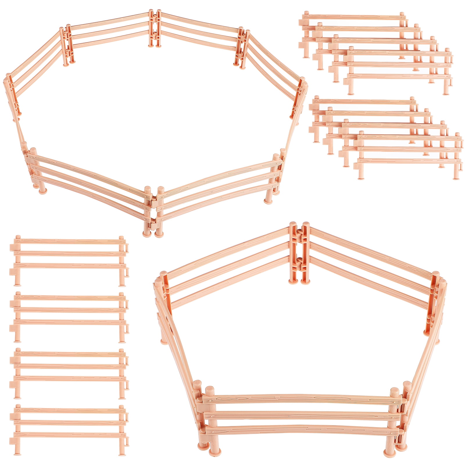 Guichaokj 50 Pcs Fence for Toy Farm Barn - Indoor Playground Decor ...
