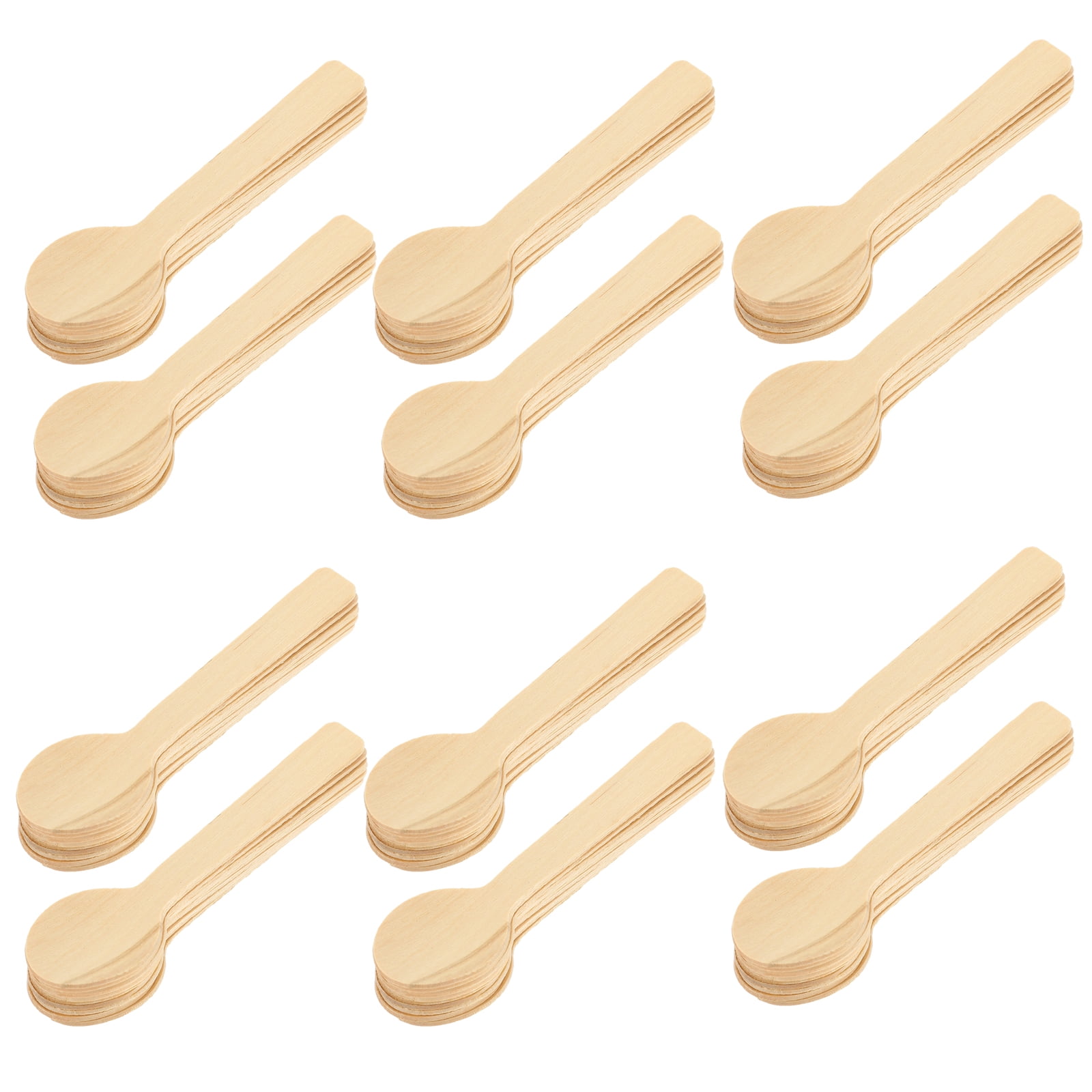 Guichaokj Fork and Spoon Biodegradable Birch Wood Wooden Knife Tasting ...