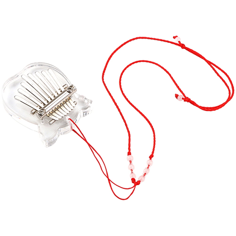 Masteelf Portable Acrylic Kalimba for Beginners with 8 Keys Transparent ...