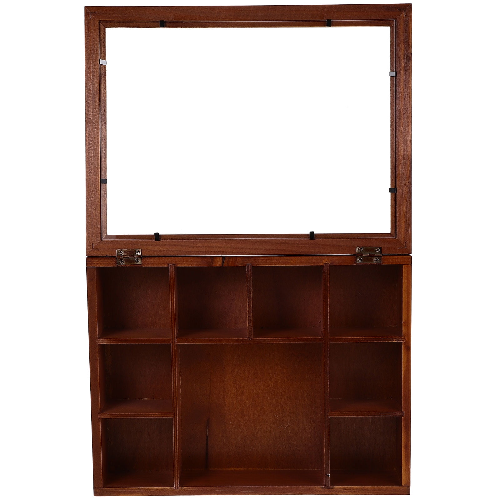 Guichaokj Trinket Storage Box with Clear Lid Vintage Wooden Keepsake ...