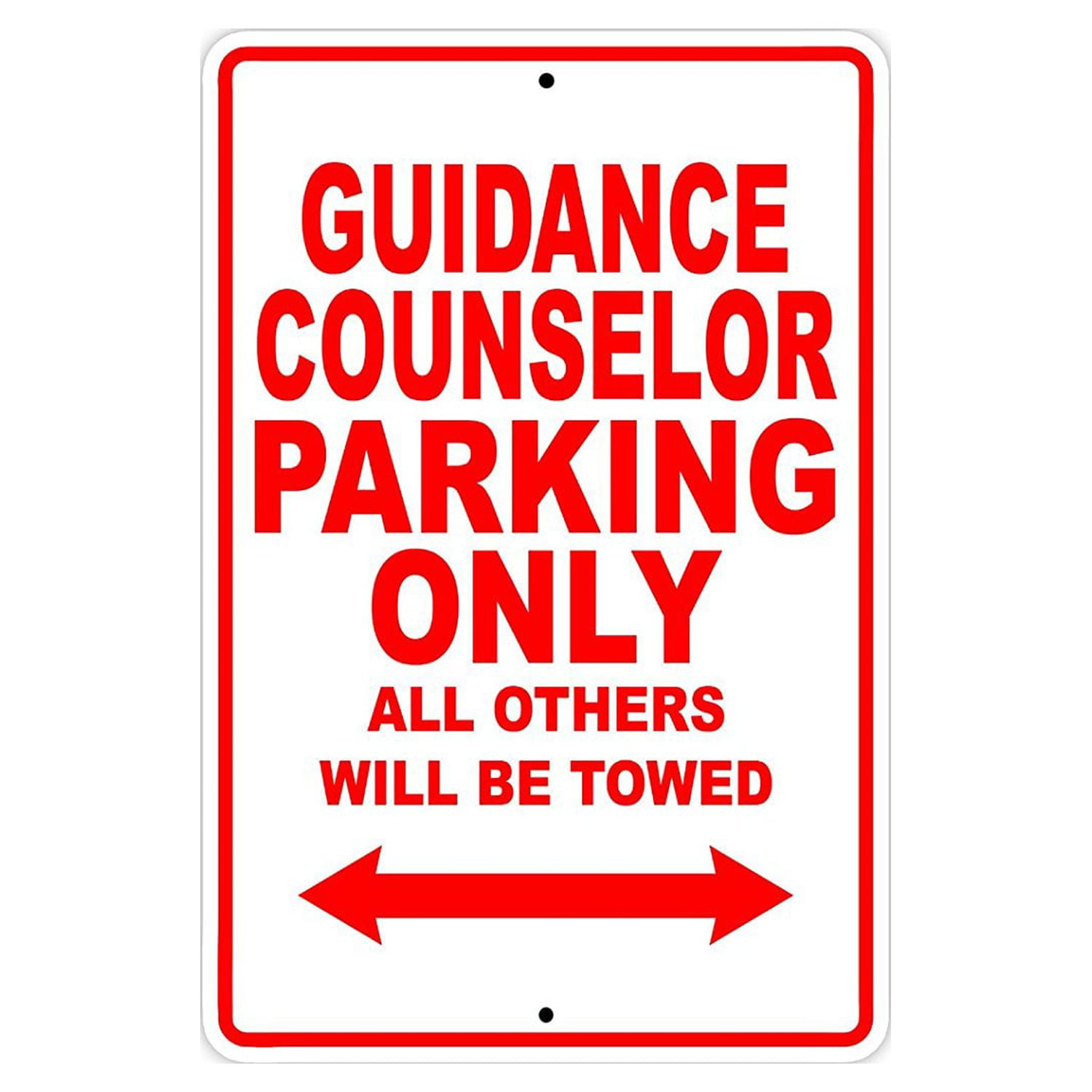 Guidance Counselor Parking Only Gift Decor Novelty Garage Metal ...