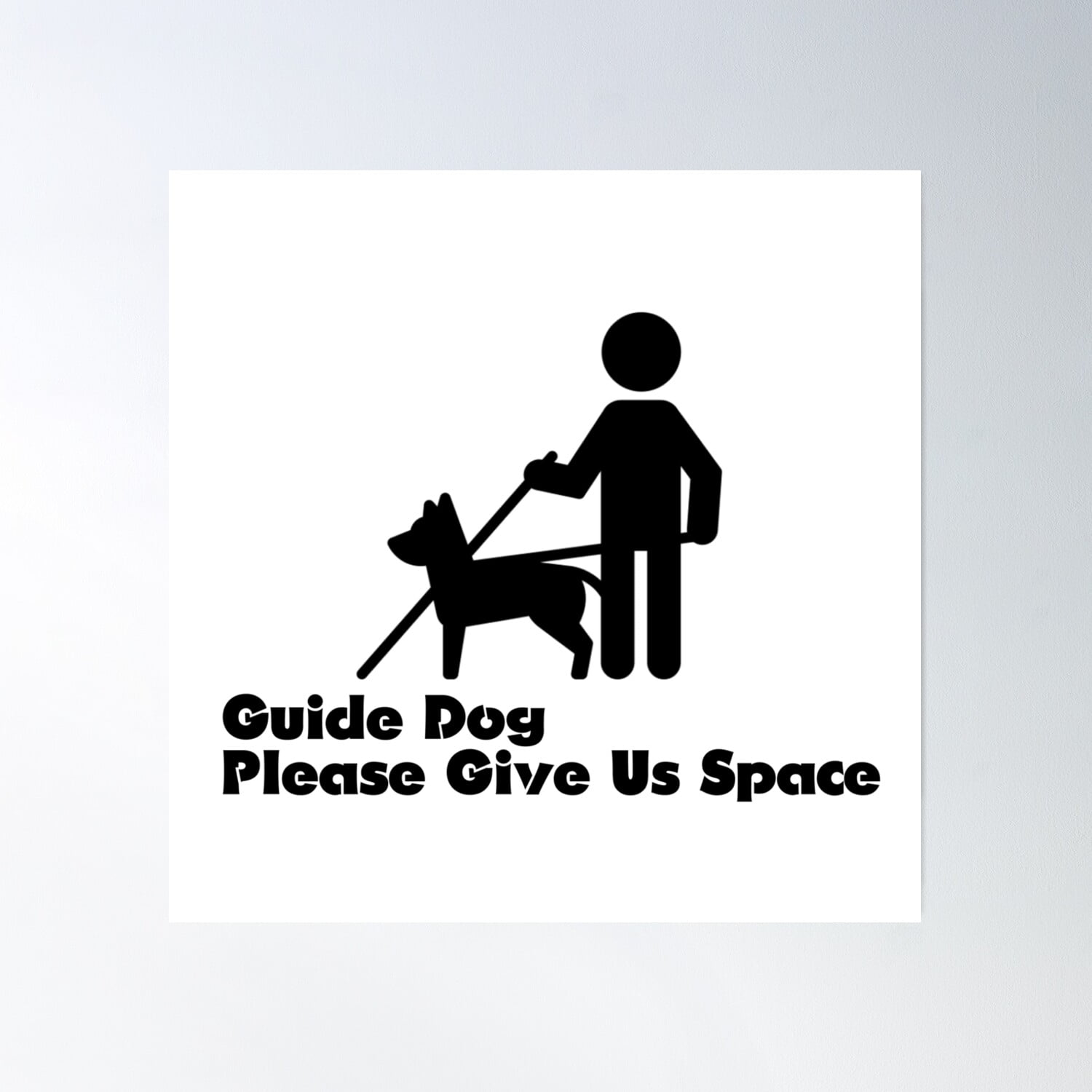Guide Dog Poster Wall Art, Modern Wall Decor, 16x16 UNFRAMED - Walmart.com