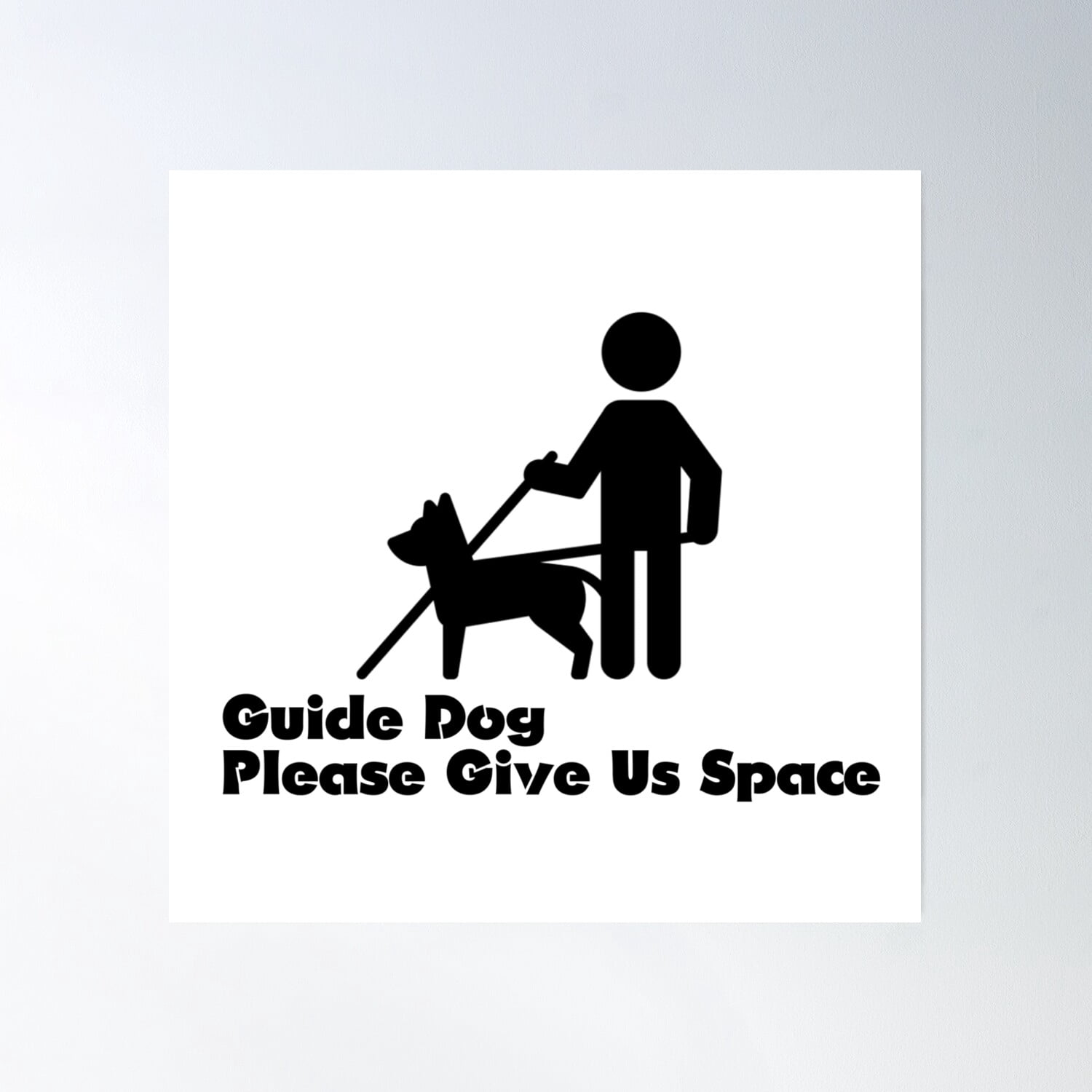 Guide Dog Poster Wall Art, Modern Wall Decor, 24x24 UNFRAMED - Walmart.com