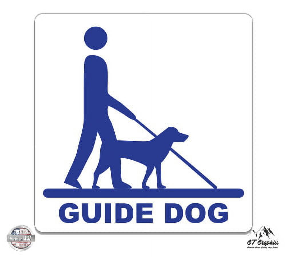 Guide Dog Sign - 12" Vinyl Sticker Waterproof Decal - Walmart.com