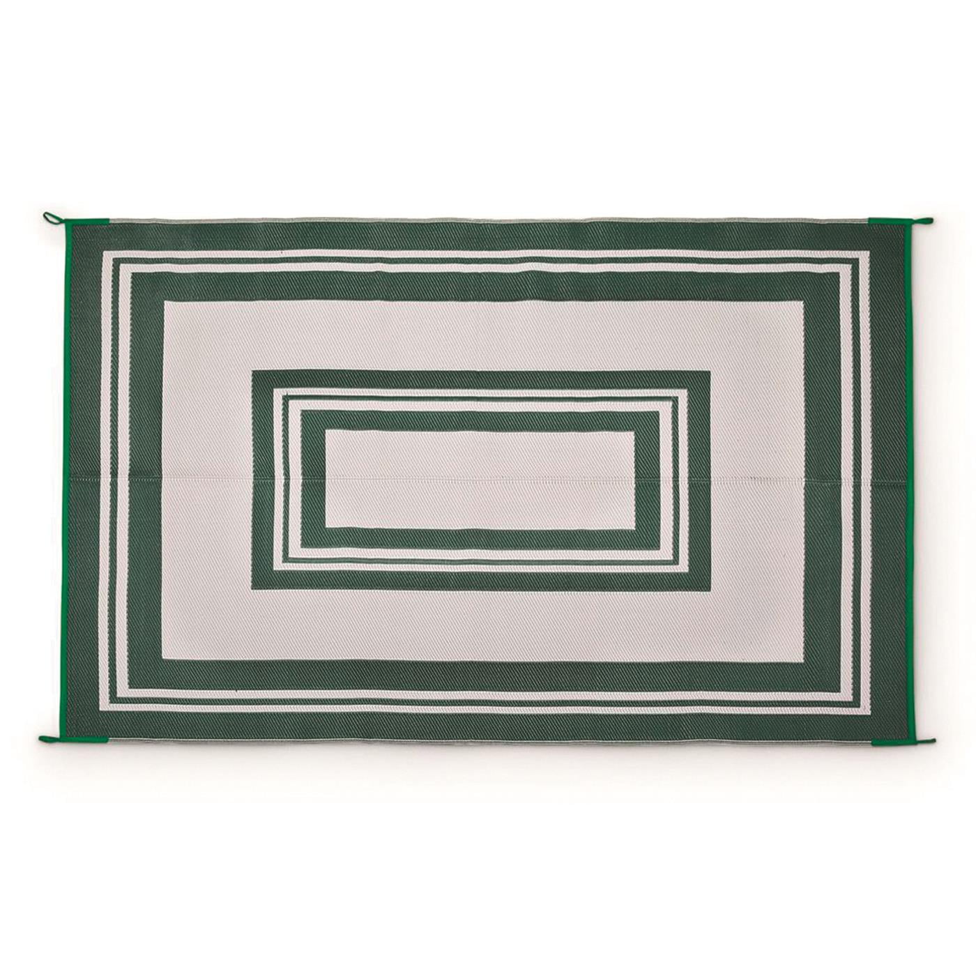 Guide Gear® 9X6' Reversible Outdoor Rug, Border Pattern Cream/Green ...