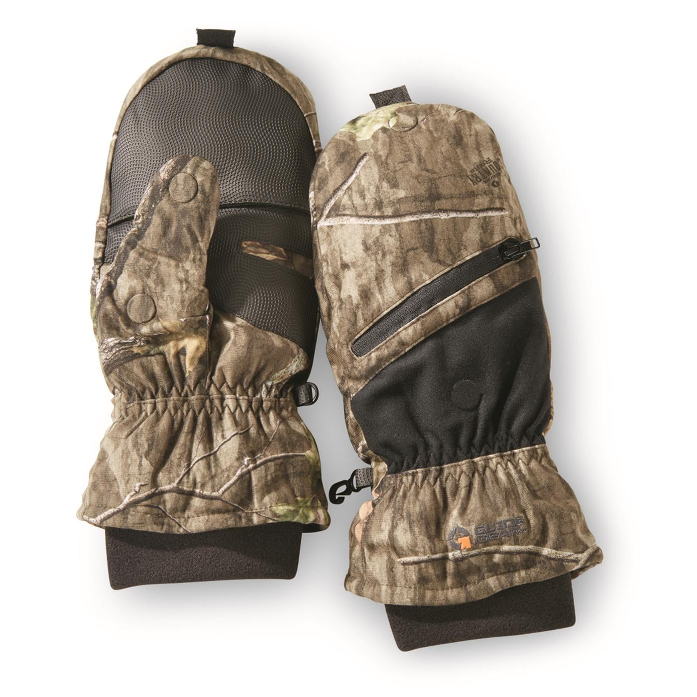 Guide Gear Brushed Tricot Insulated Pop-Top Mittens Mossy Oak Roots ...