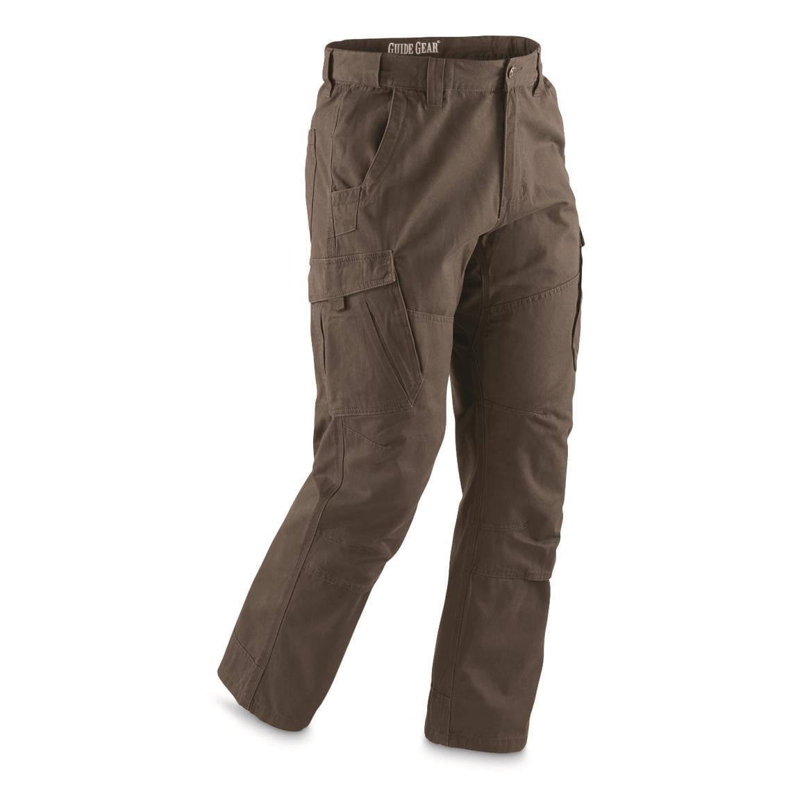 Guide Gear Canvas Cargo Pants for Men Relaxed Fit, Mens Work Pants for ...