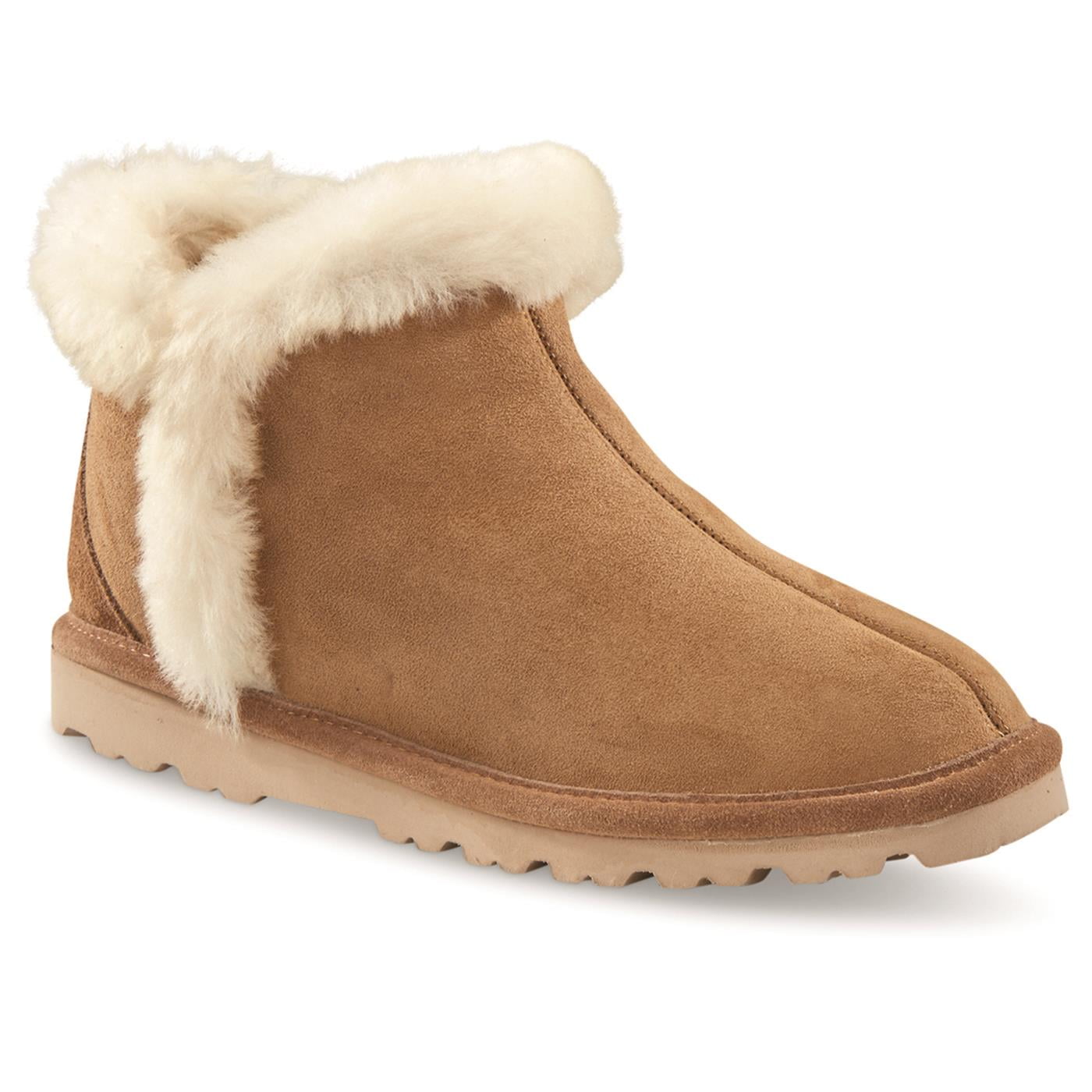 Guide Gear Women's Double-face Shearling Boot Slippers Wicker 11B ...