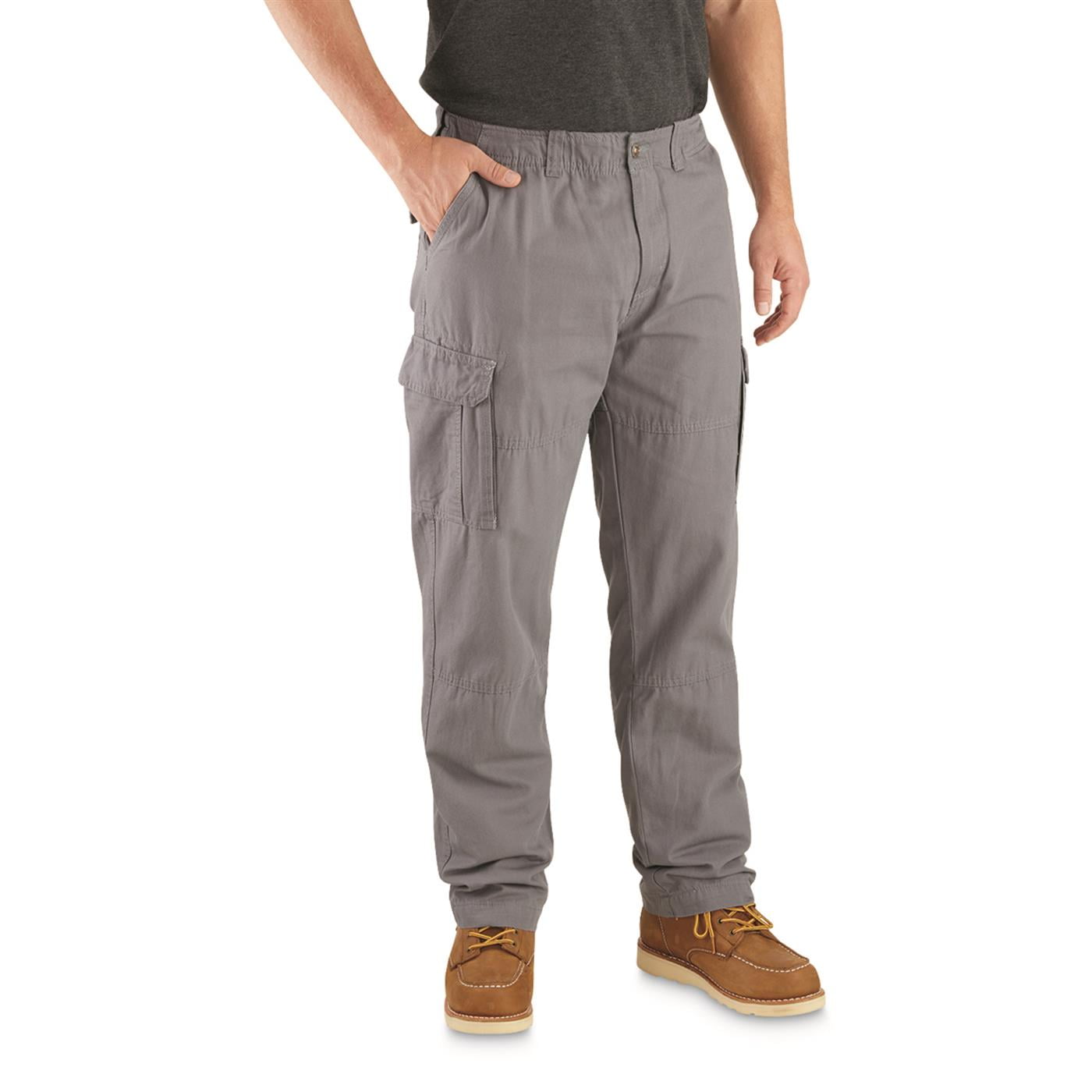 Guide Gear Men's Outdoor 2.0 Flannel-Lined Cotton Cargo Pants Gunmetal ...