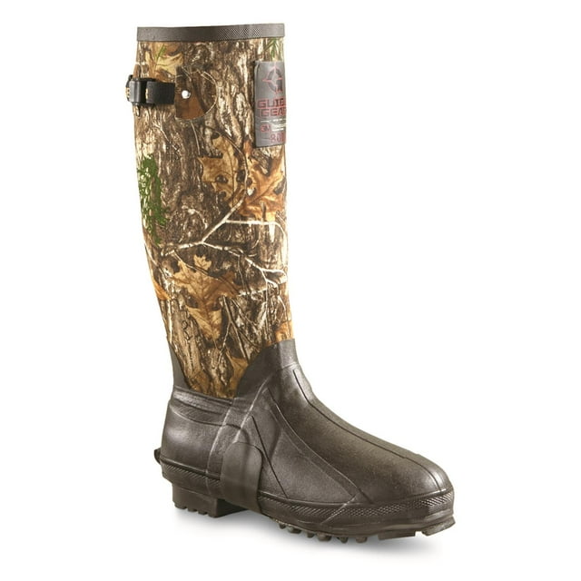Guide Gear Men's 15" High Insulated Rubber Hunting Boots, Camo Pattern ...