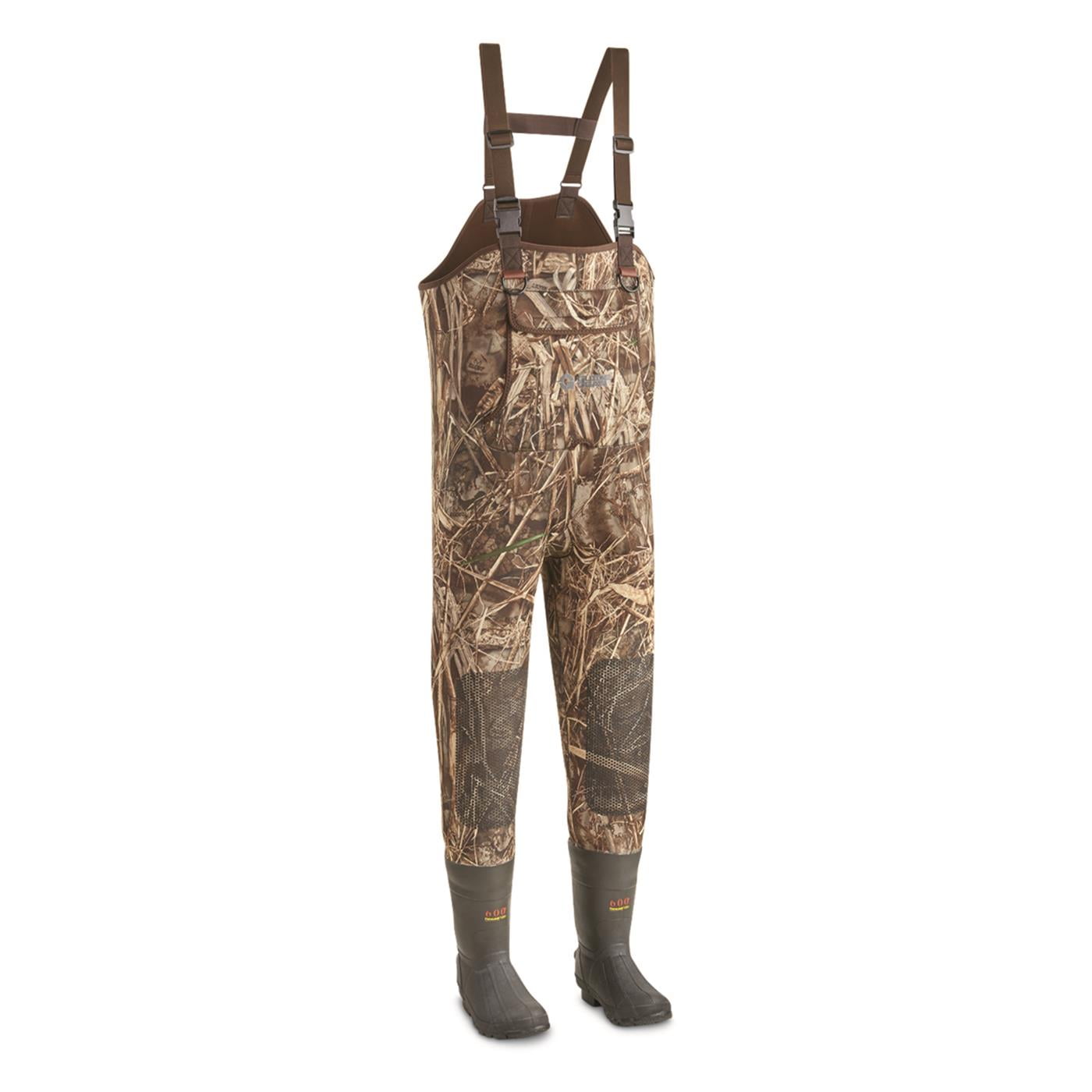 Guide Gear Men's 3.5mm Insulated Chest Waders, 600 Gram Realtree Max-7 ...
