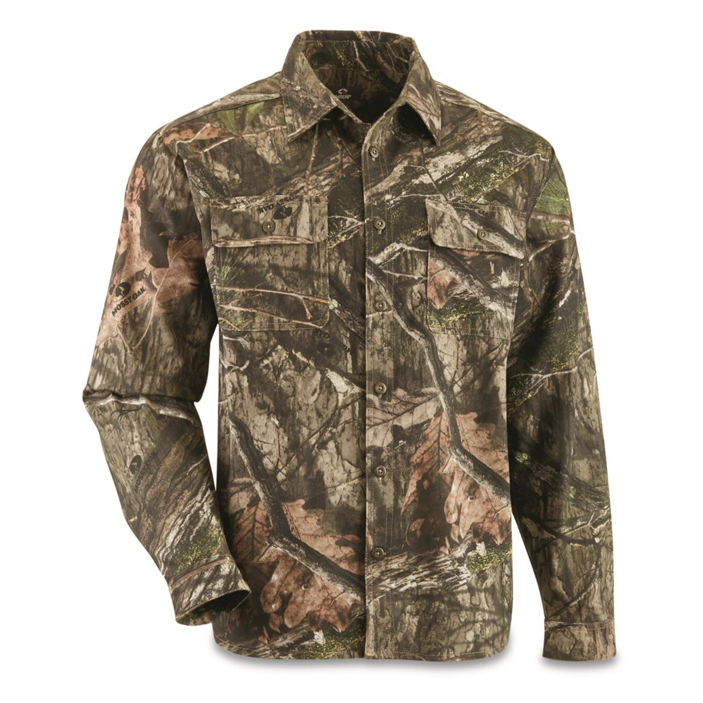 Guide Gear Men's Camo Button Up Shirts with Pockets, Long Sleeve ...