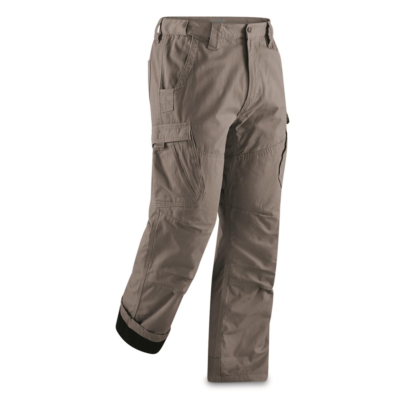 Guide Gear Men's Fleece-lined Flex Canvas Cargo Work Pants Charcoal W32 ...