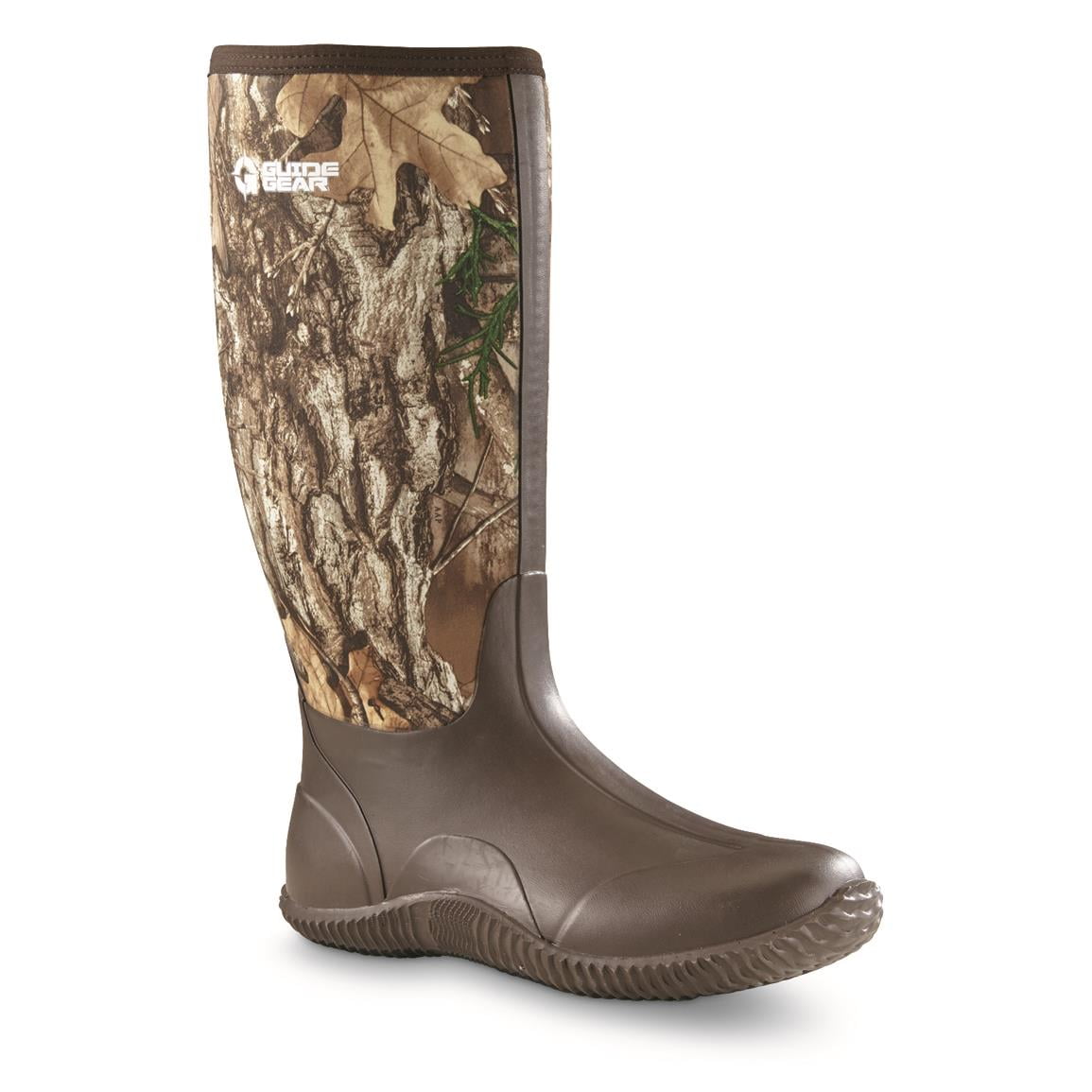 Guide Gear Men's High Camo Bogger Rubber Boots Realtree Edge 14D ...