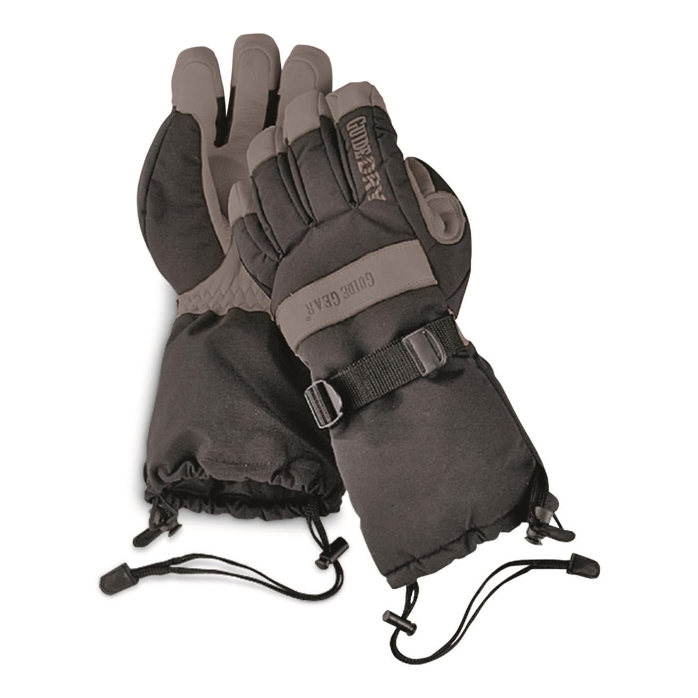 Guide Gear Men's Insulated Guide Dry Snowmobile Gloves Black w/Black ...