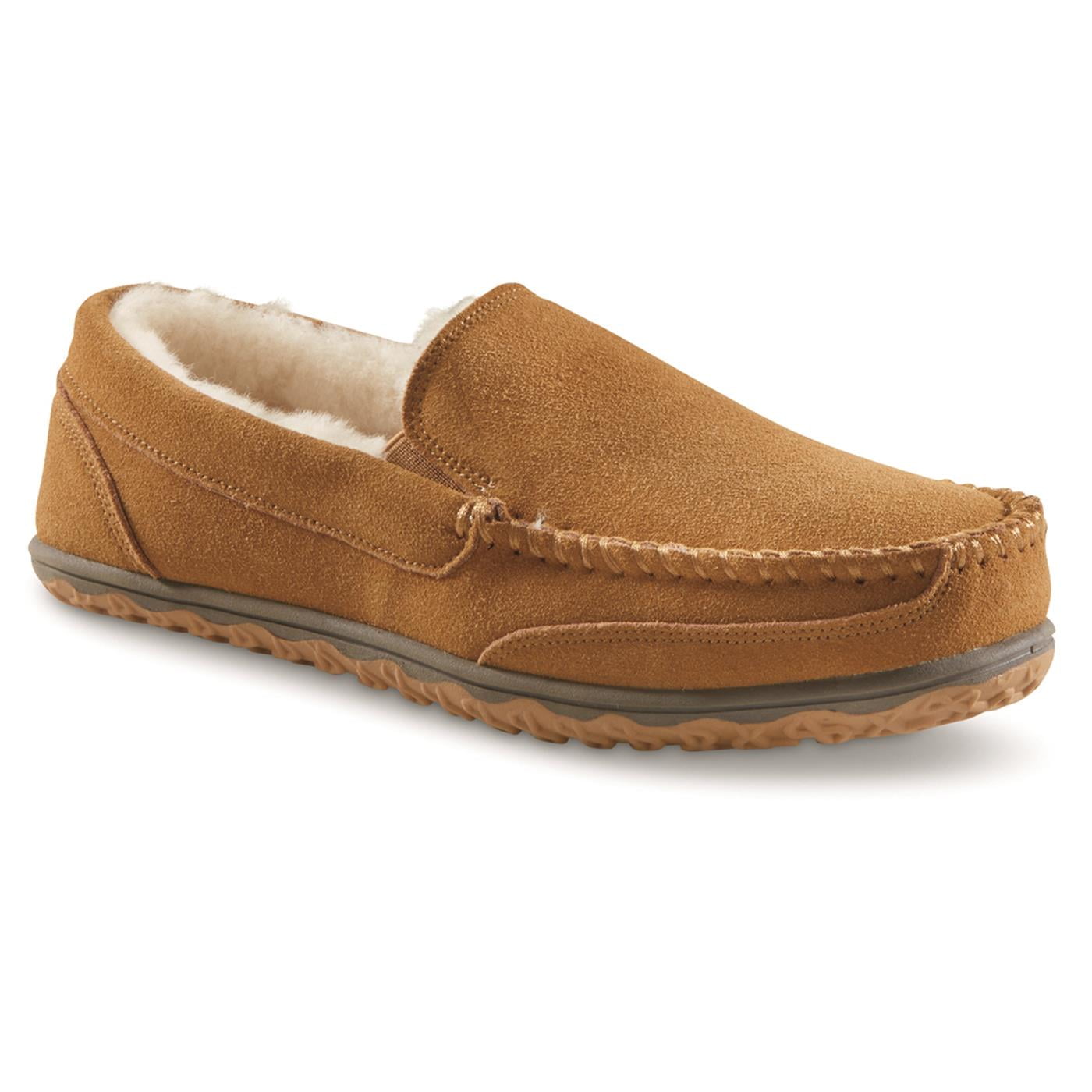 Guide Gear Men's Shearling Venetian Slippers Chestnut 14D (Medium ...