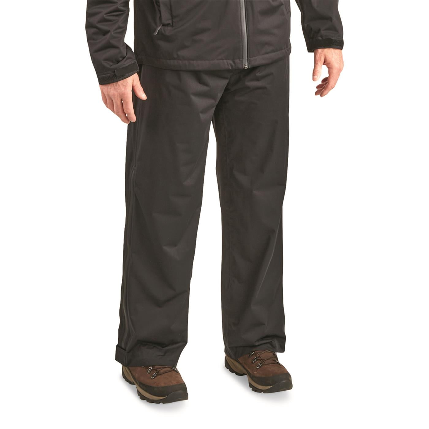 Guide Gear Men's Stretch Waterproof Packable Rain Pants, Black MEDIUM ...
