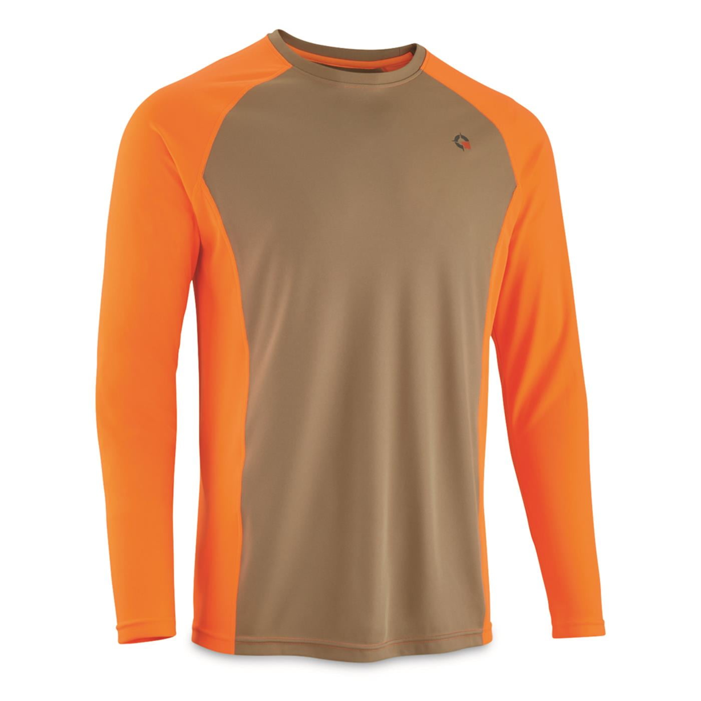 Guide Gear Men's Upland Long Sleeve Shirt Blaze/Tan LARGE - Walmart.com