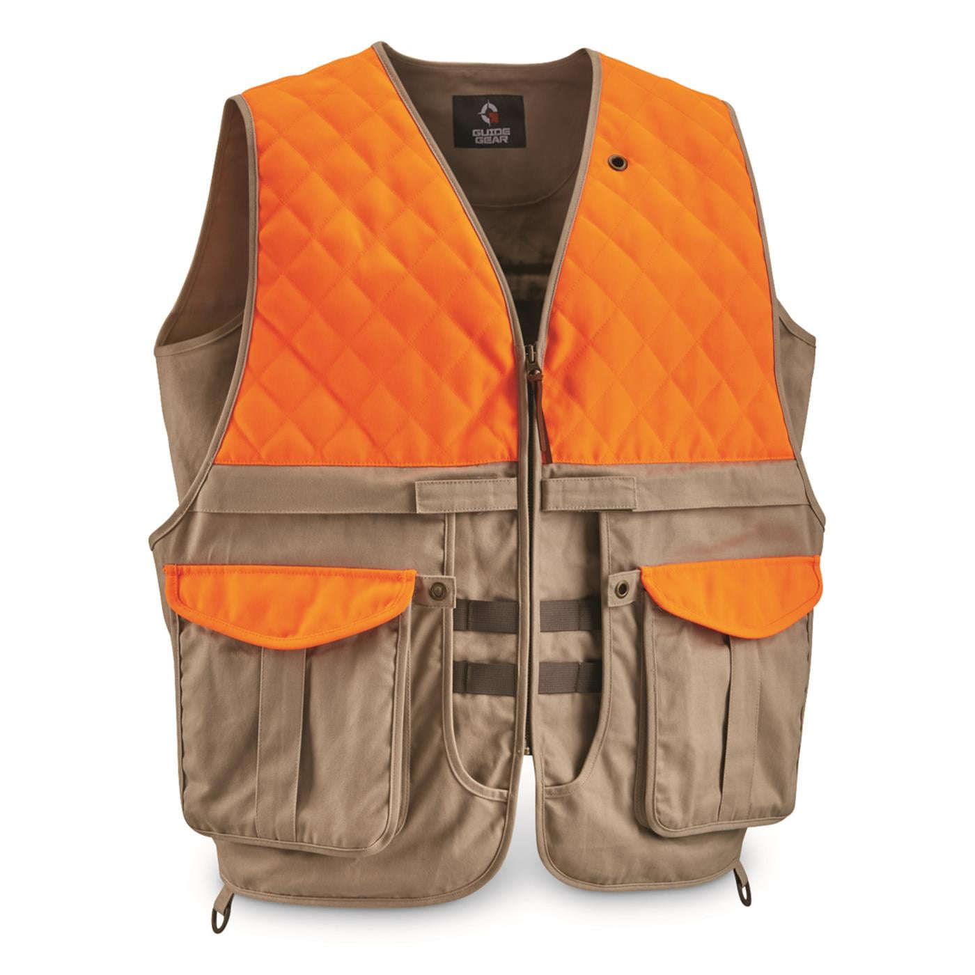 Guide Gear Men's Blaze Orange Upland Bird Hunting Vest with Back Game ...