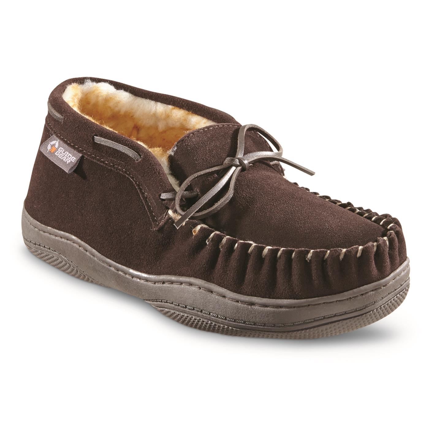 Guide Gear Mens Moccasin Slippers Suede Chukka, Indoor and Outdoor ...