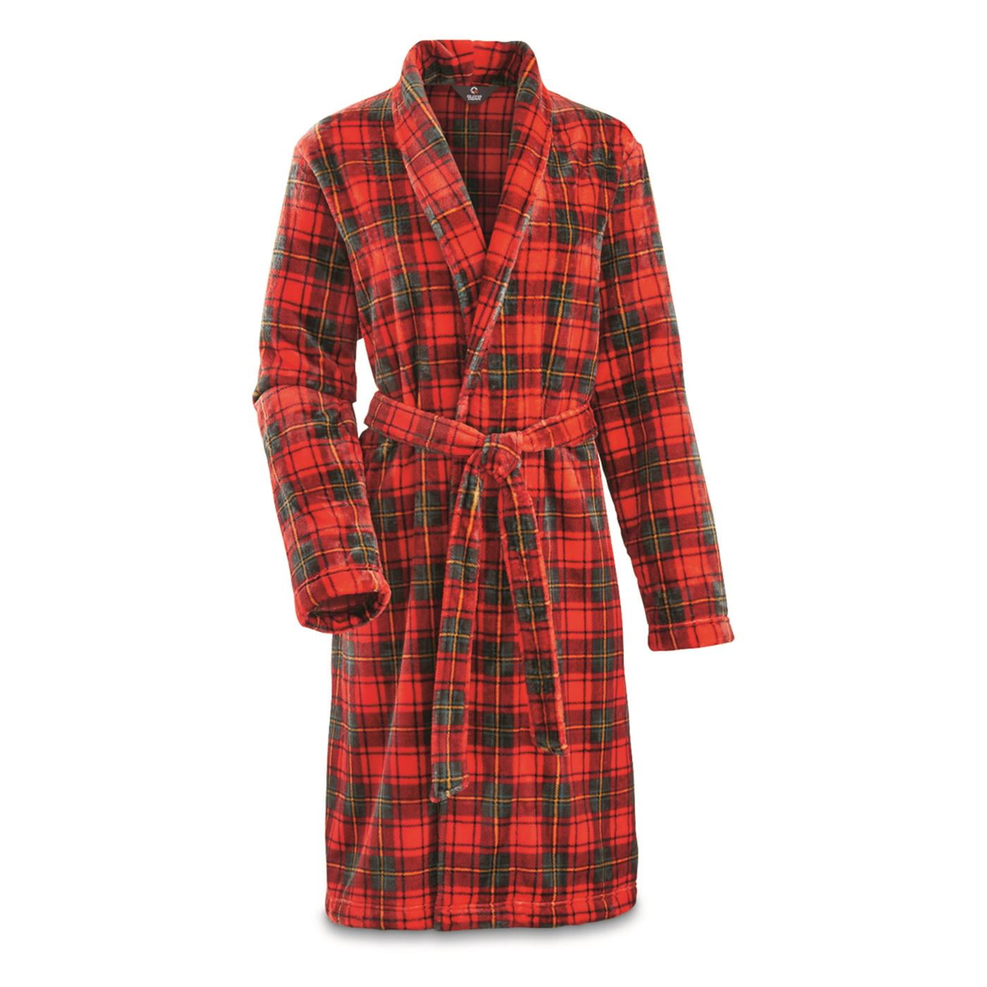 Guide Gear Women's Plush Fleece Robe Red Tartan Plaid L/XL - Walmart.com