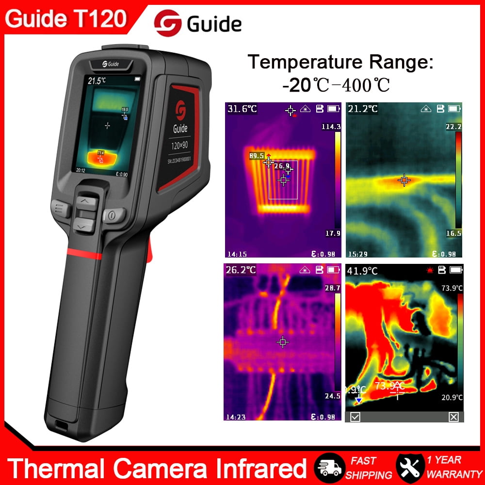 Guide Thermal Imager T120 Handheld Infrared Camera Resolution 120x90 Pixels Floor Heating Car ...