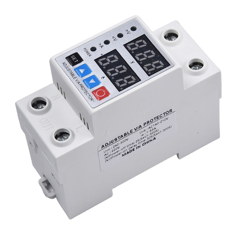 Guide rail adjustable digital double display current limiting AC 230V ...