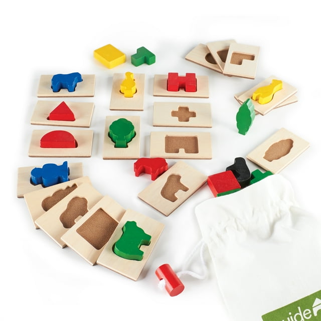 Guidecraft 3D Feel & Find Icons - Shape and Tile Matching Game for Kids ...