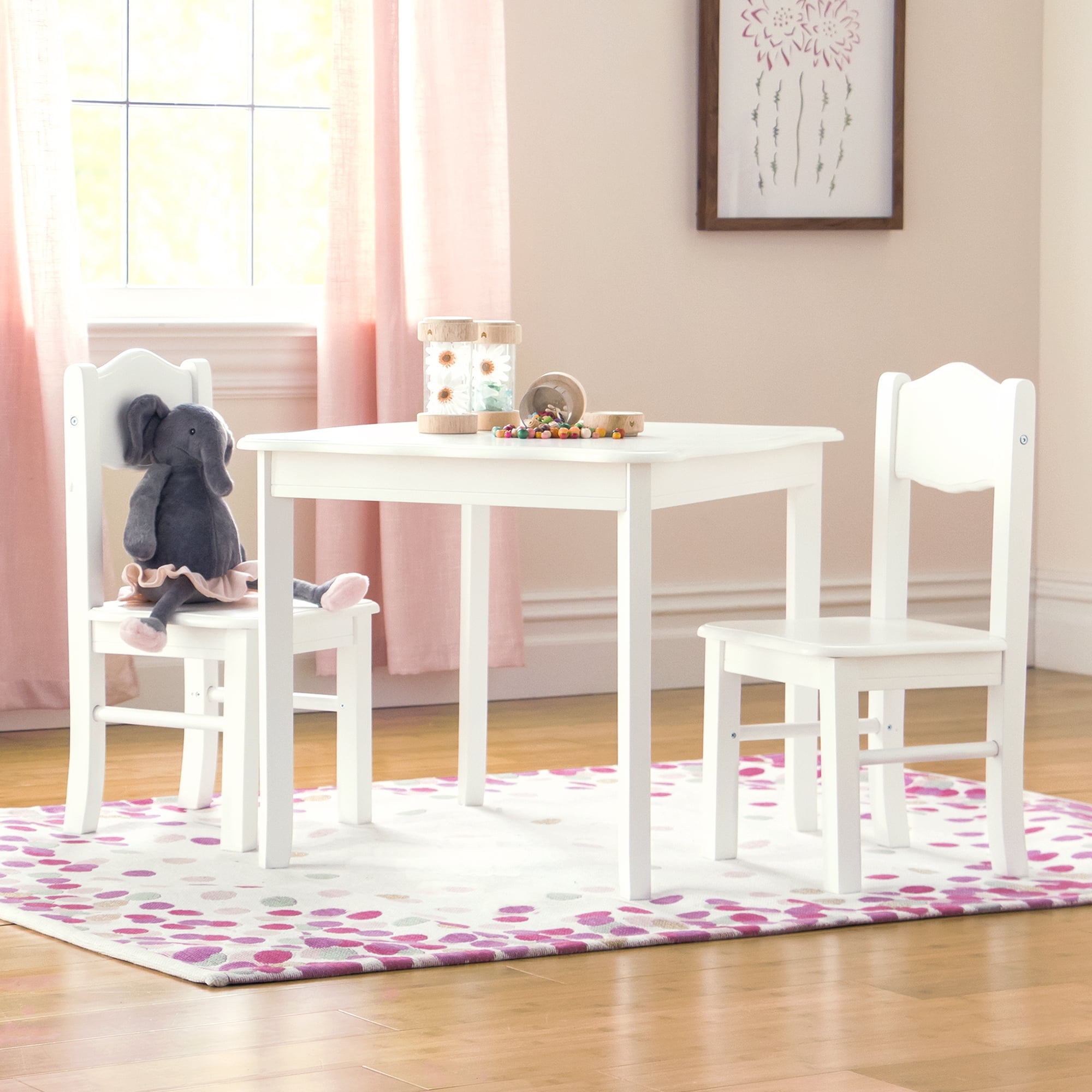 Guidecraft Classic Set: Toddler's Little Wood Table and Chairs Set for ...