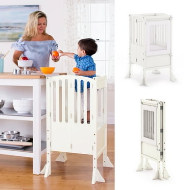 Guidecraft Kitchen Helper Toddler Tower and Mealtime and Play Tray ...