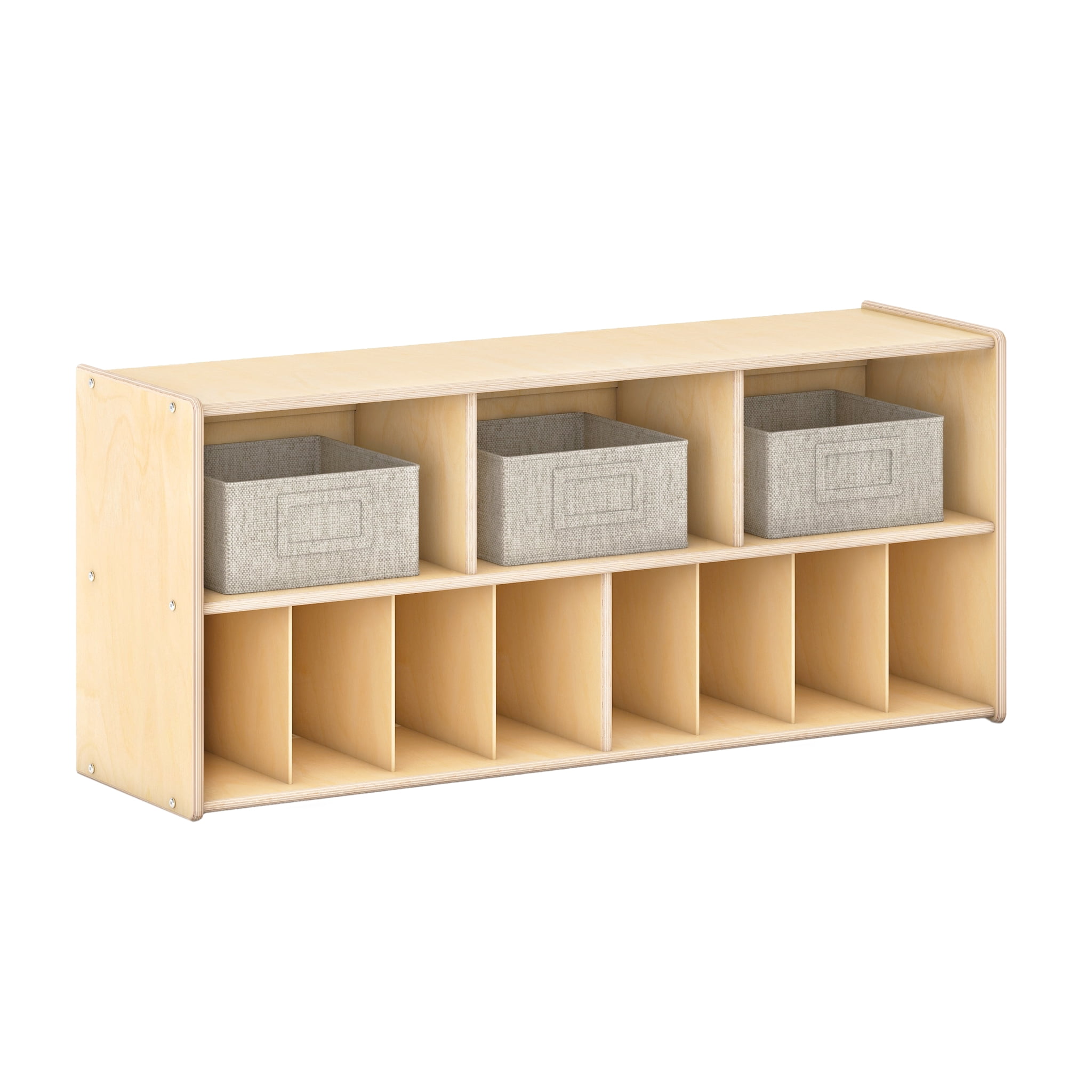 Guidecraft EdQ Diaper Storage Organizer - Natural: Wooden Montessori ...