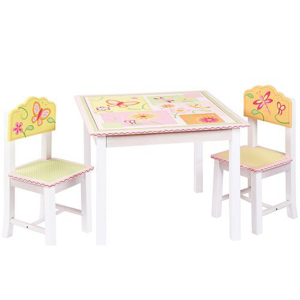 Guidecraft Gleeful Bugs Kids 3 Piece Rectangle Table and Chair Set - Walmart.com