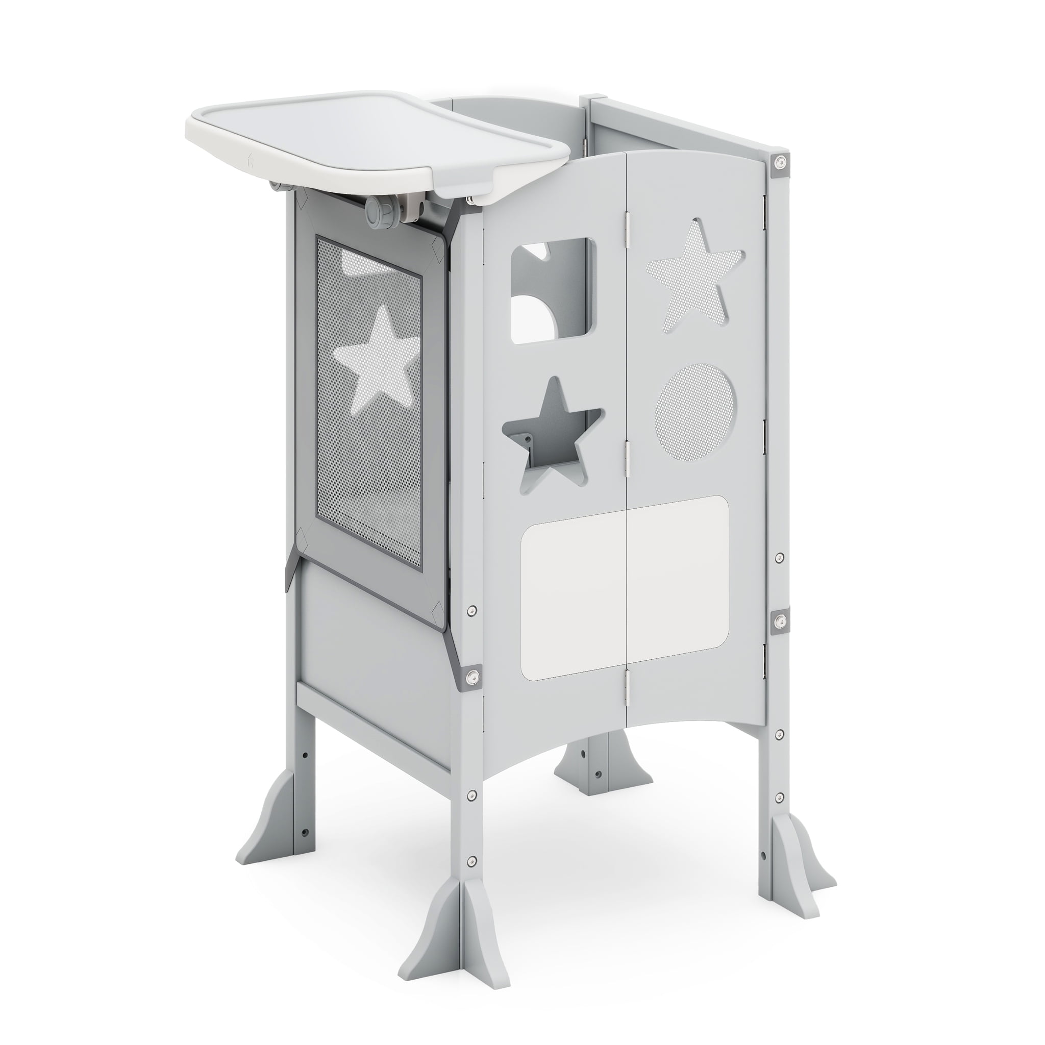 Guidecraft Kitchen Helper Toddler Tower and Mealtime and Play Tray ...